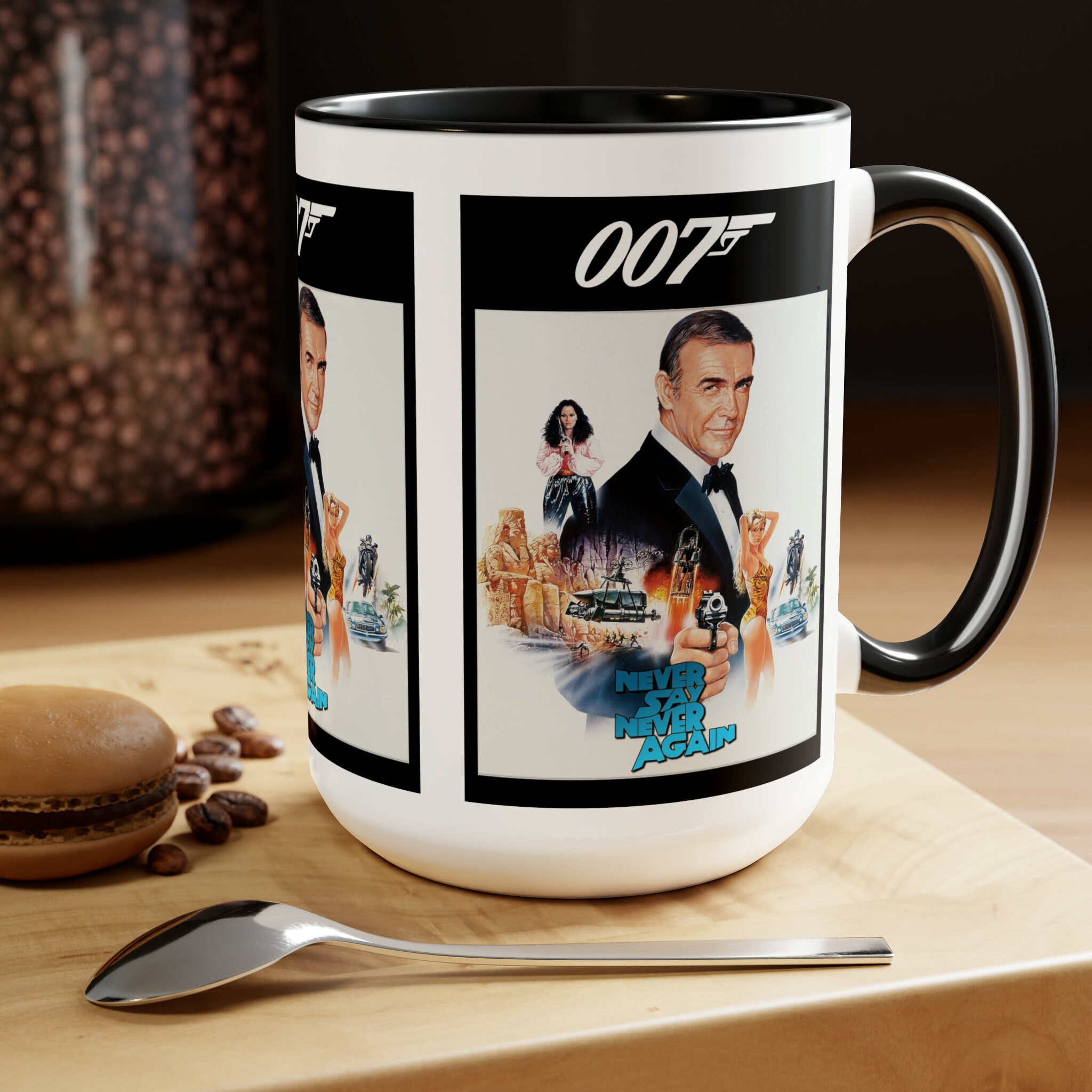 Never Say Never Again Two-tone Coffee Mugs, 15oz Sean Connery 80s - Etsy