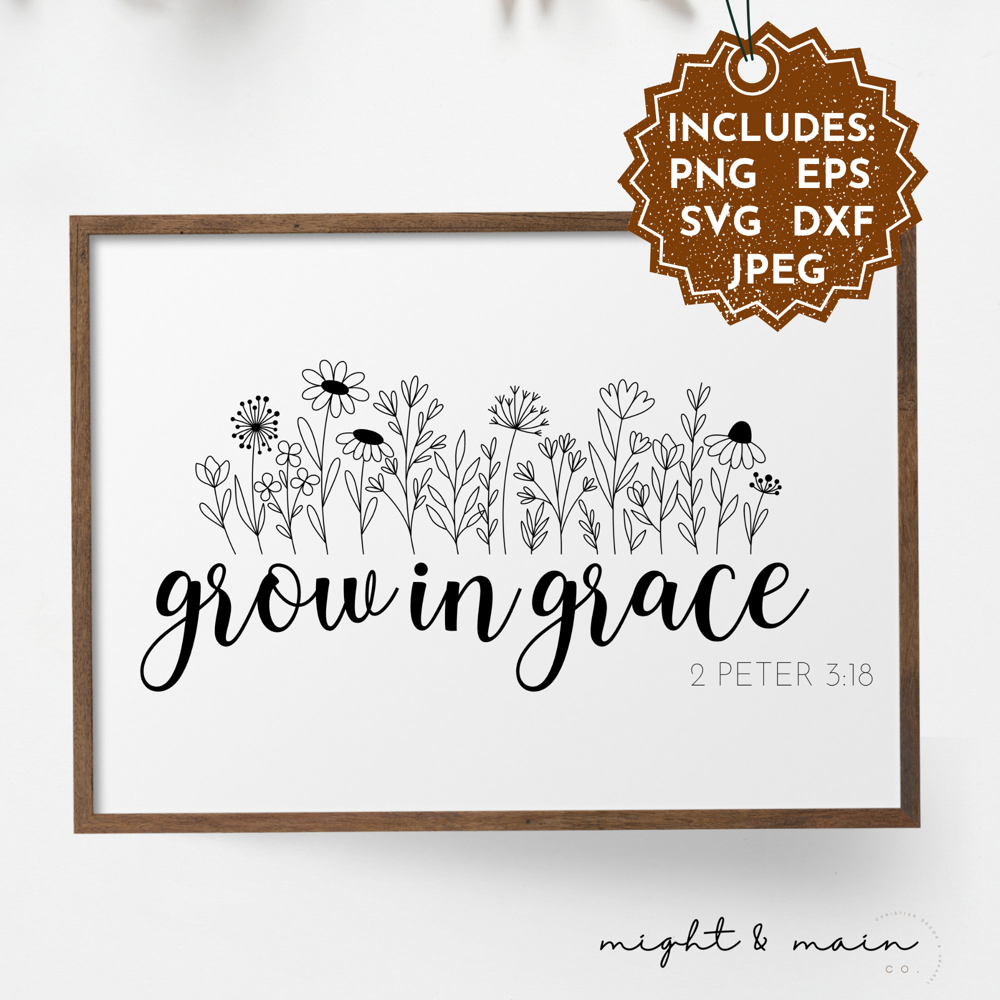 Bible Verse Svg, Grow in Grace Svg, Christian Svg, Christian Quote Svg ...