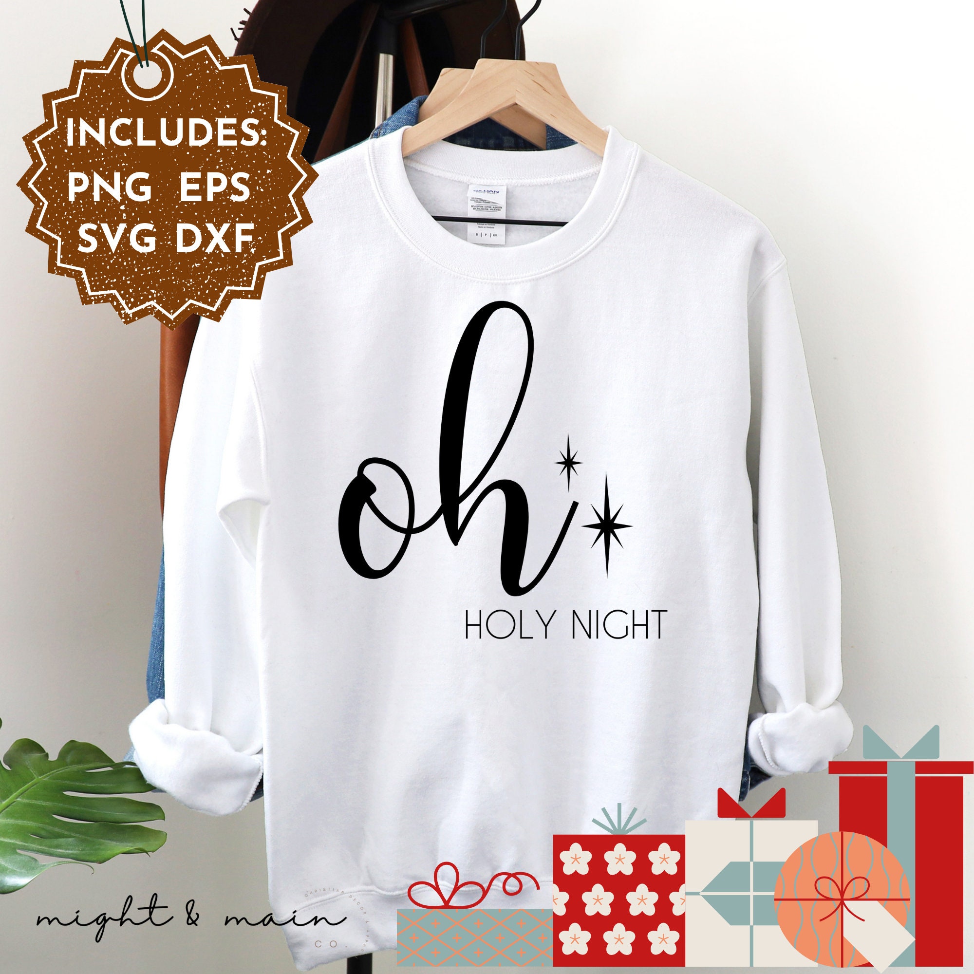 Oh Holy Night Christmas Quote Svg, Christmas Svg, Bible Verse Christmas ...