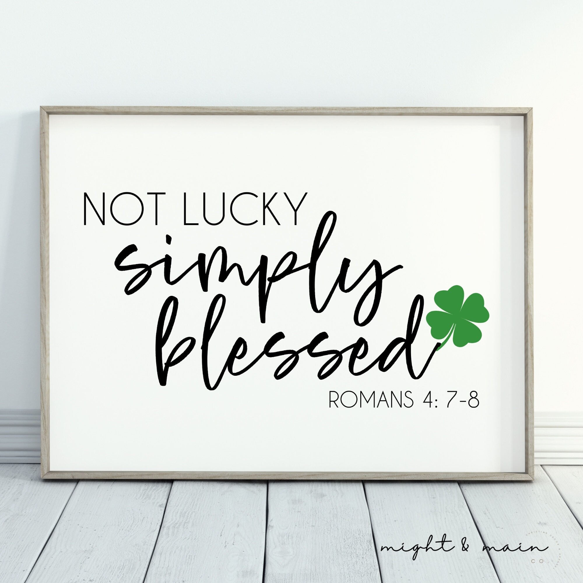 Blessed Svg, St Patricks Day SVG Simply Blessed PNG, Romans 4: 7-8 ...
