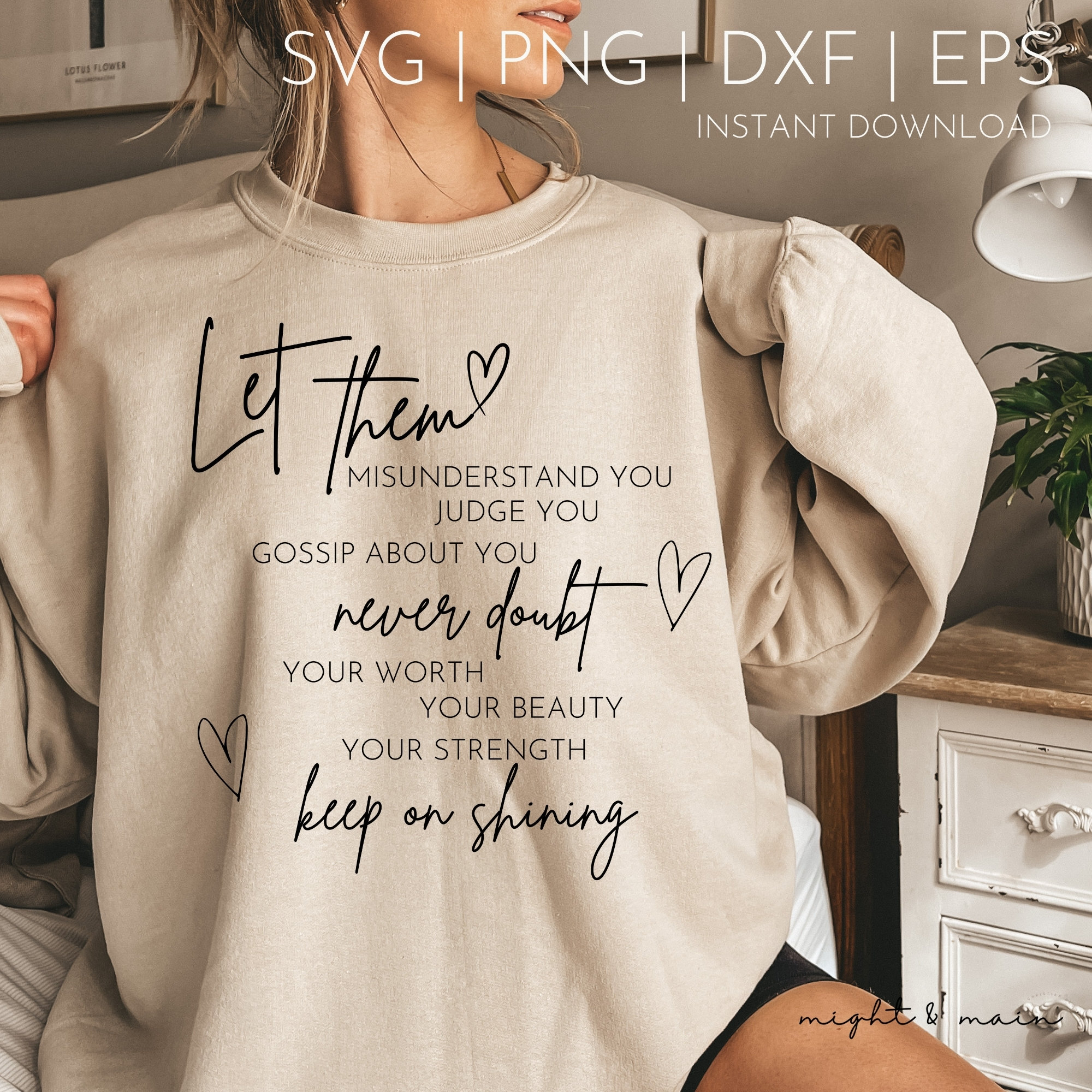 Let Them Svg Png, Inspirational PNG, Self Love Svg, Sublimation Design ...