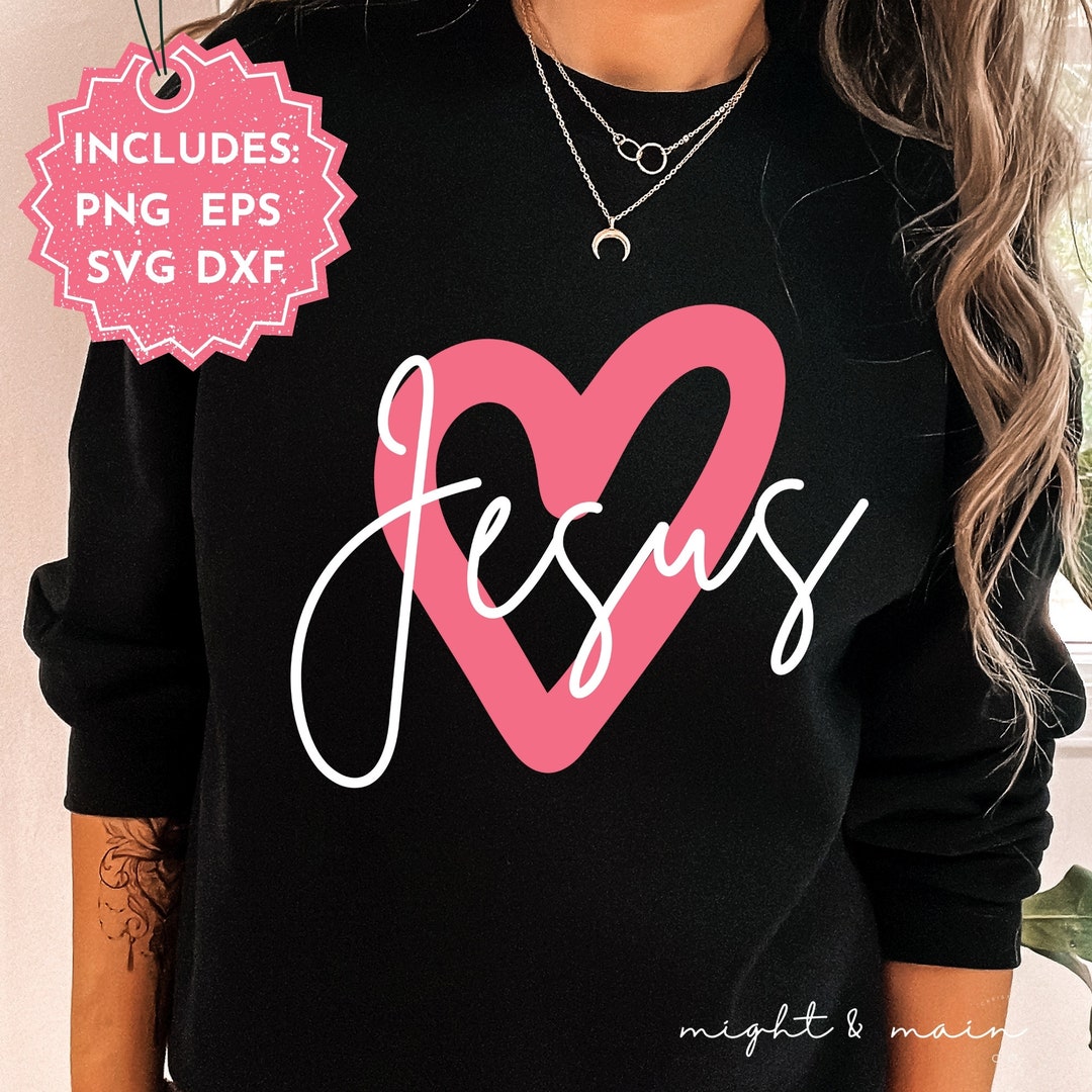 Heart for Jesus Valentine PNG, Christian Valentine SVG (digital ...