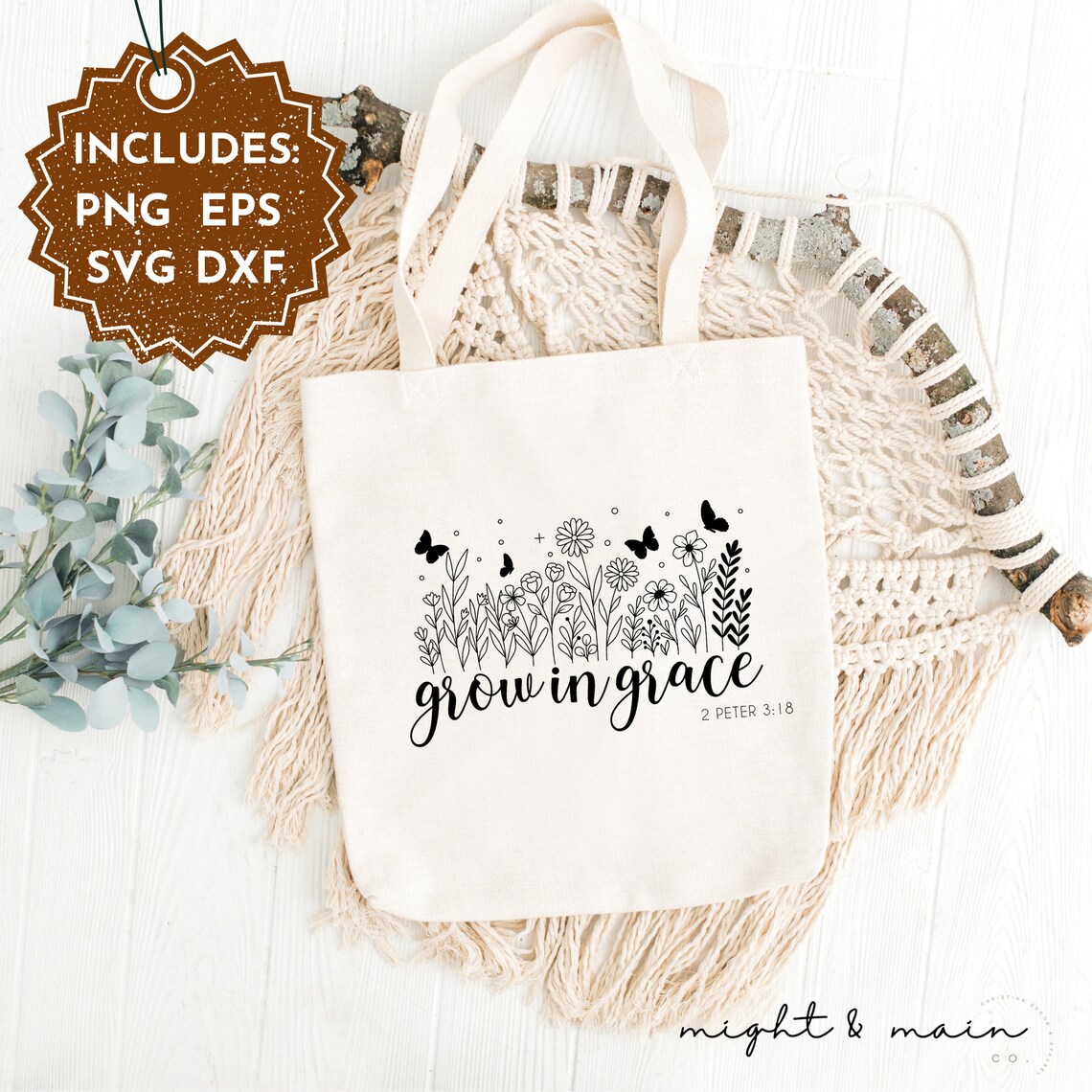 Bible Verse Svg, Grow in Grace Svg, Christian Svg, Christian Quote Svg ...