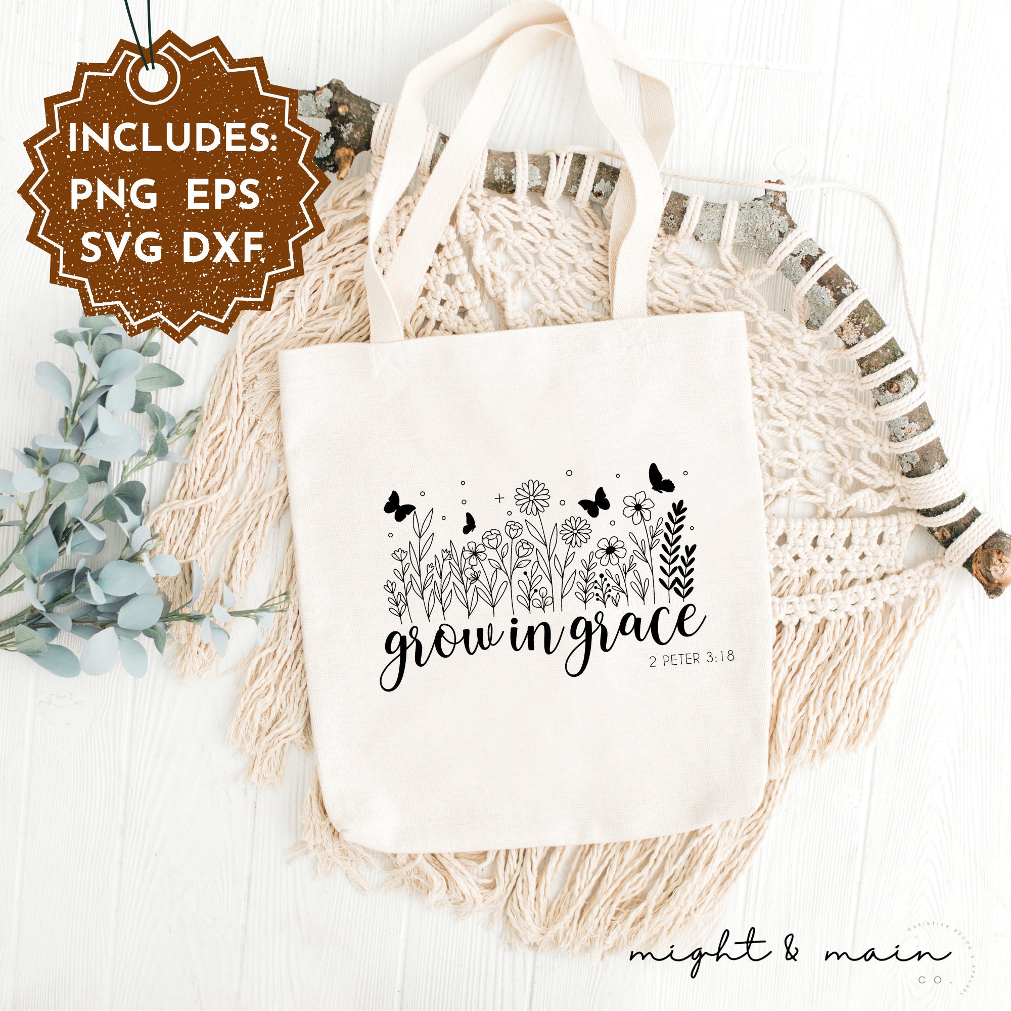 Bible Verse Svg, Grow in Grace Svg, Christian Svg, Christian Quote Svg ...