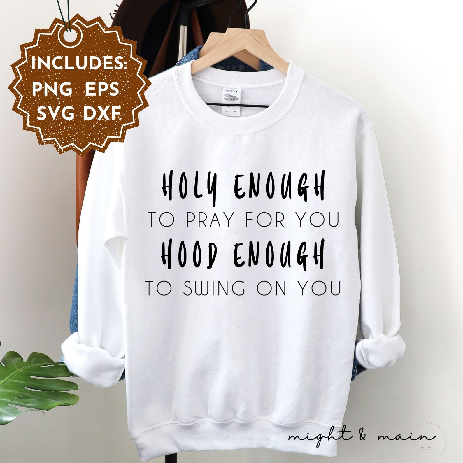 Christian Quote, Holy Hood Svg, Dxf, Eps, Png, Christian Affirmation ...