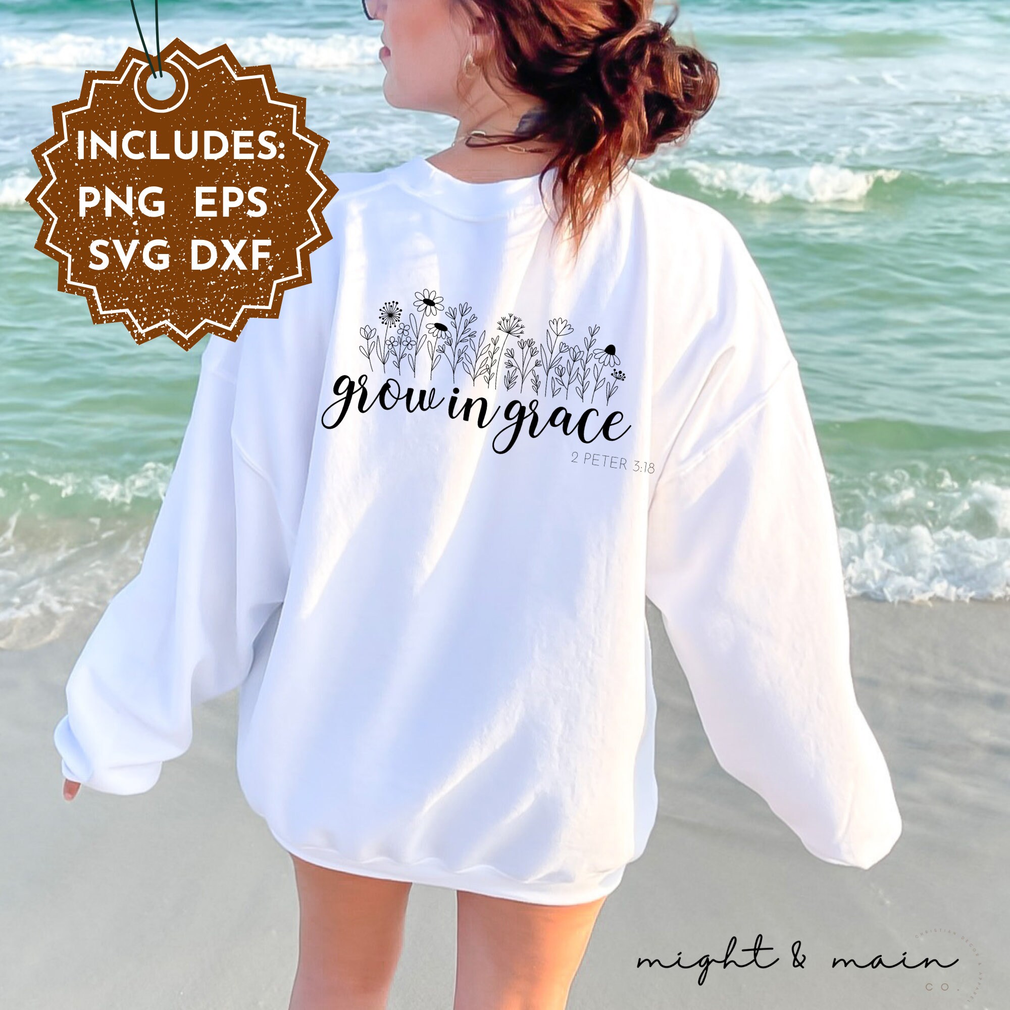Bible Verse Svg, Grow in Grace Svg, Christian Svg, Christian Quote Svg ...