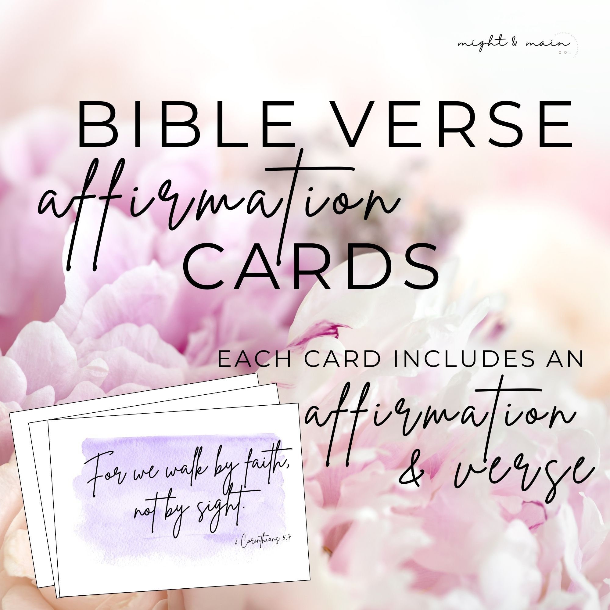 Affirmation Bible Verse Cards | Prayer Board Cards | Vision Board ...