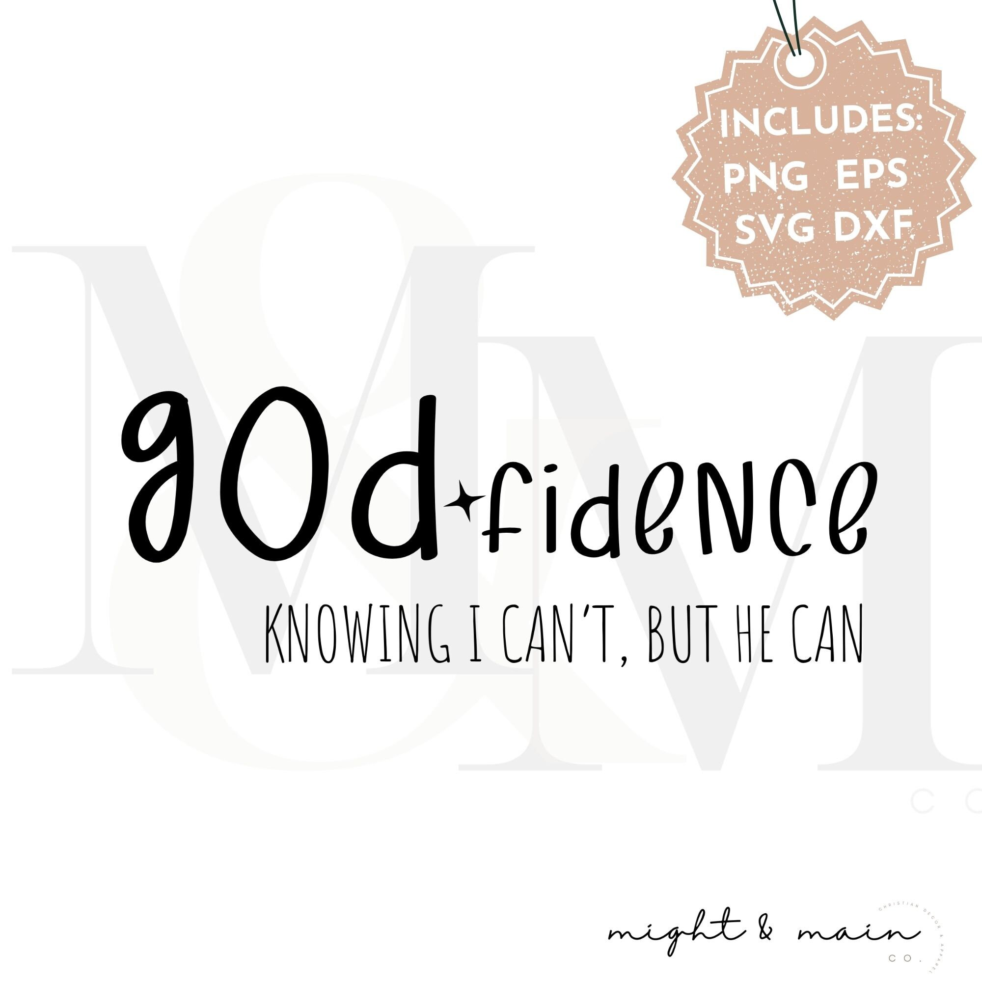 Godfidence Svg, Christian Png, Christian Affirmation SVG, Religious SVG ...