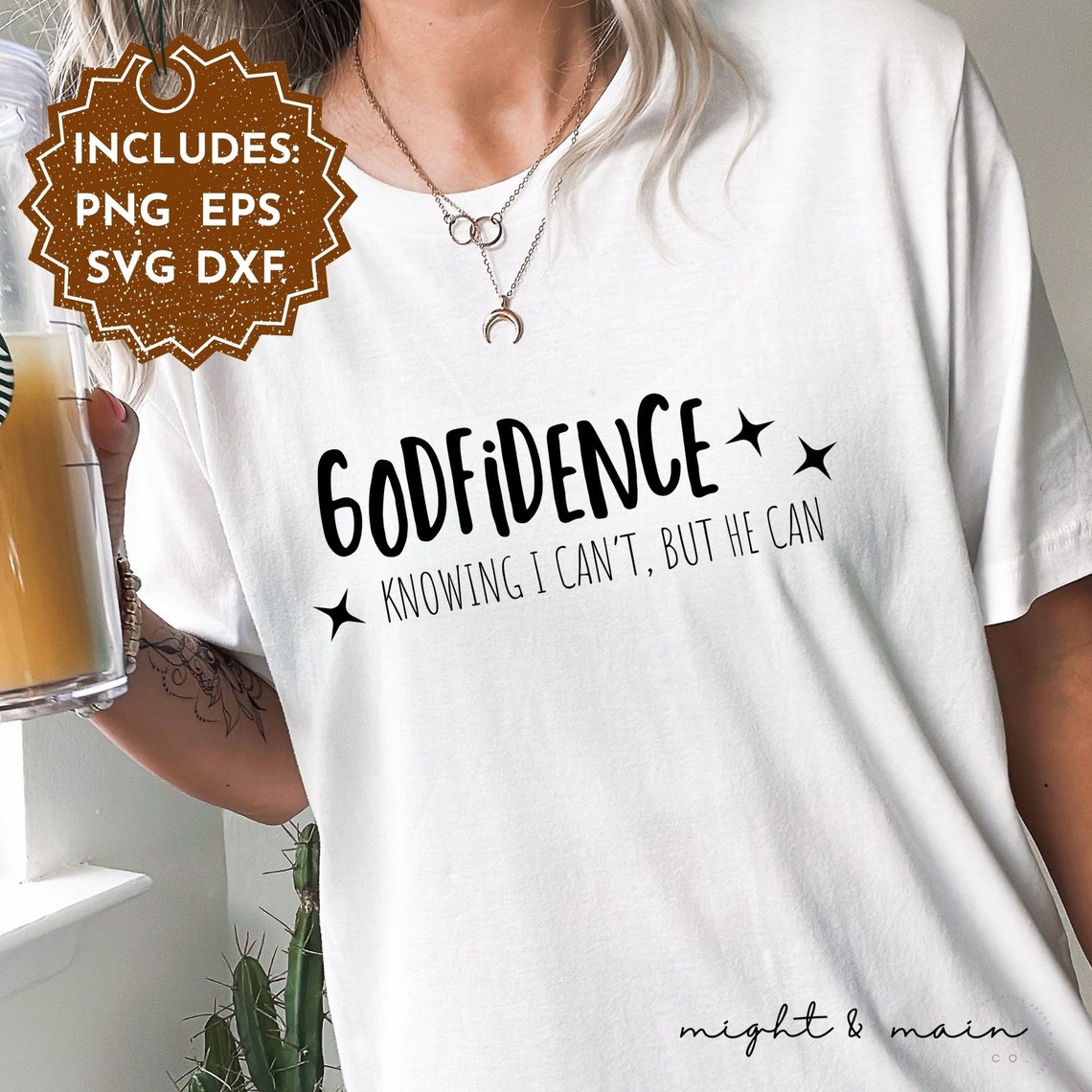 Christian Quote Godfidence Svg Dxf Eps Png Christian - Etsy