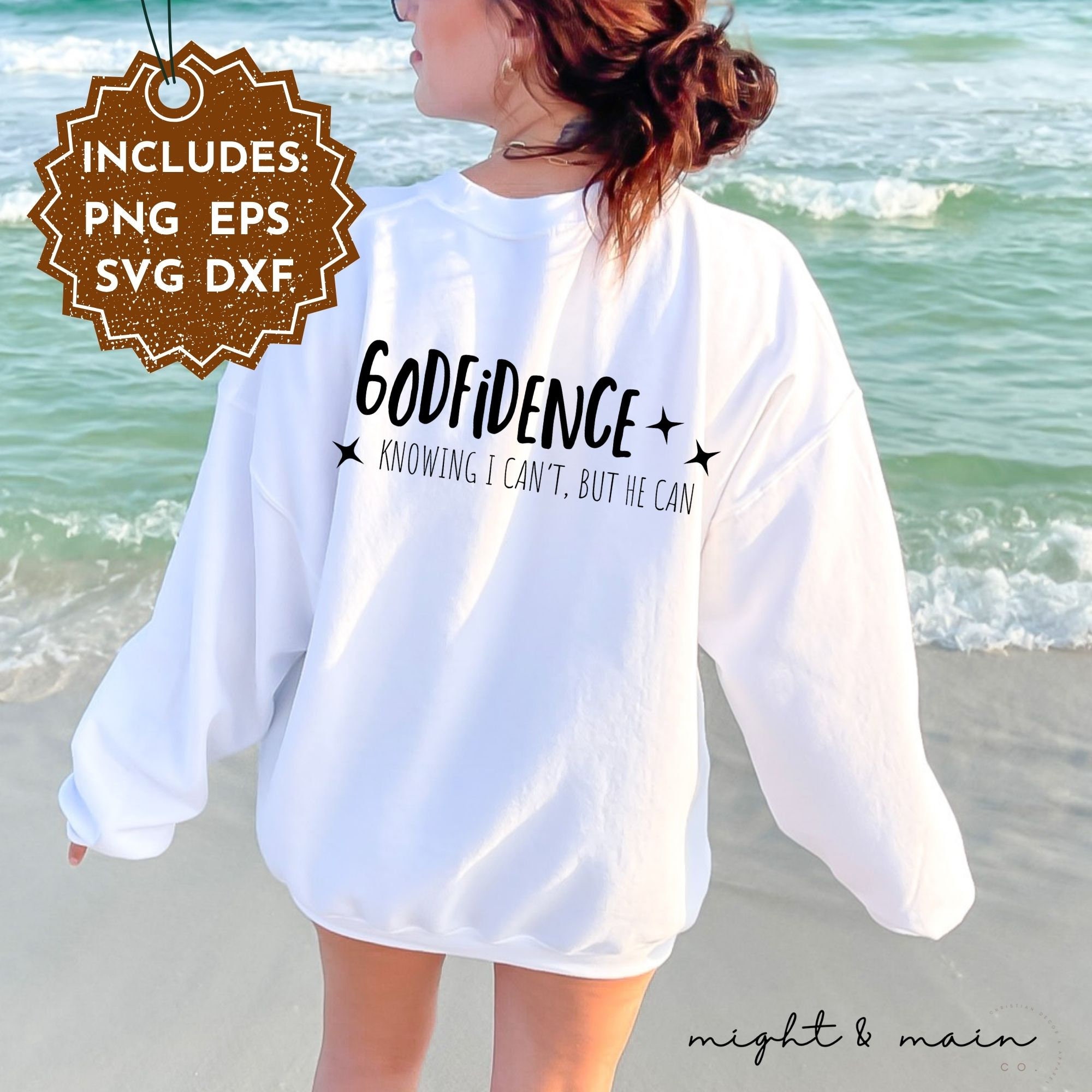 Christian Quote Godfidence Svg Dxf Eps Png Christian - Etsy