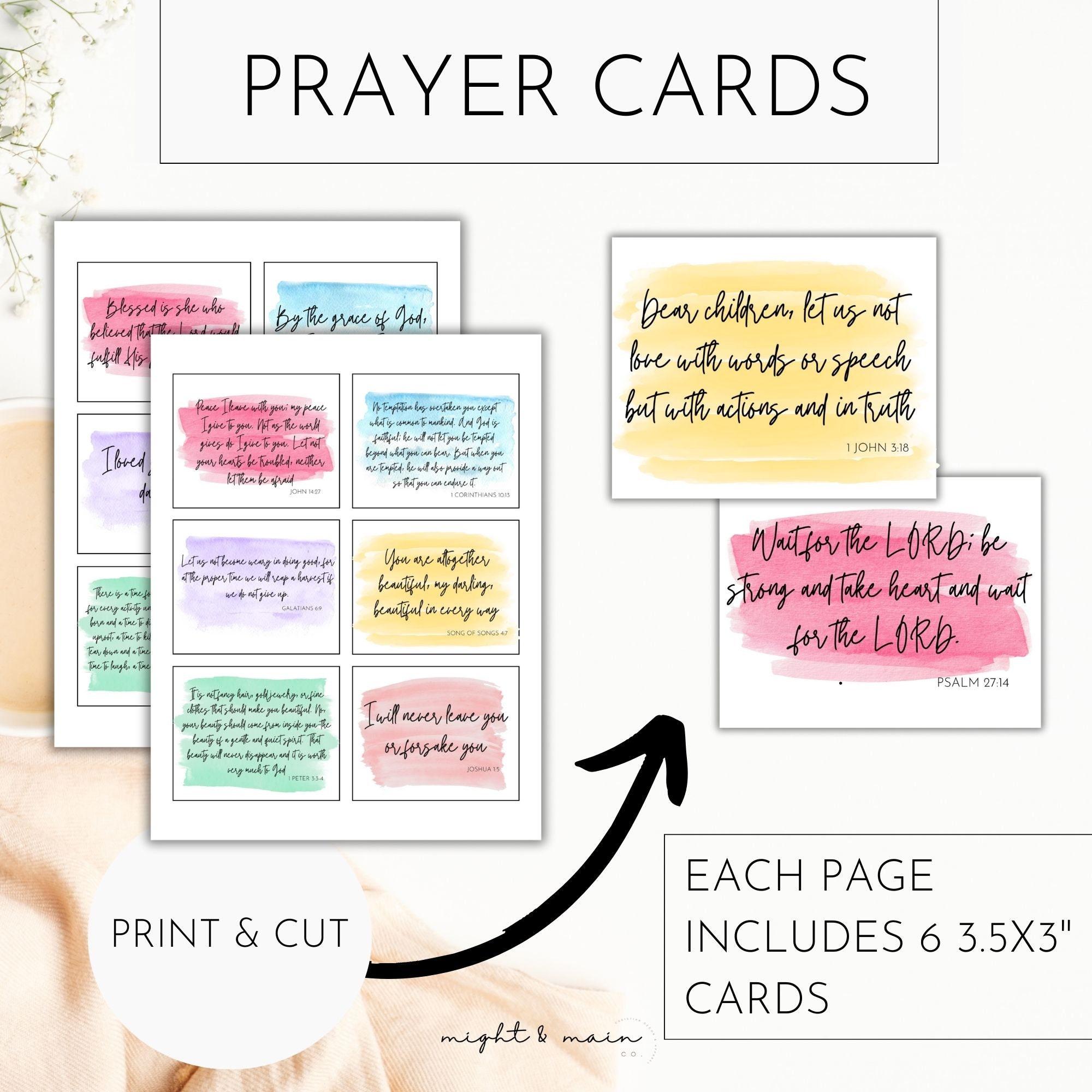 102 Inspirational Bible Verse Cards | Prayer Board Cards | Vision Board ...