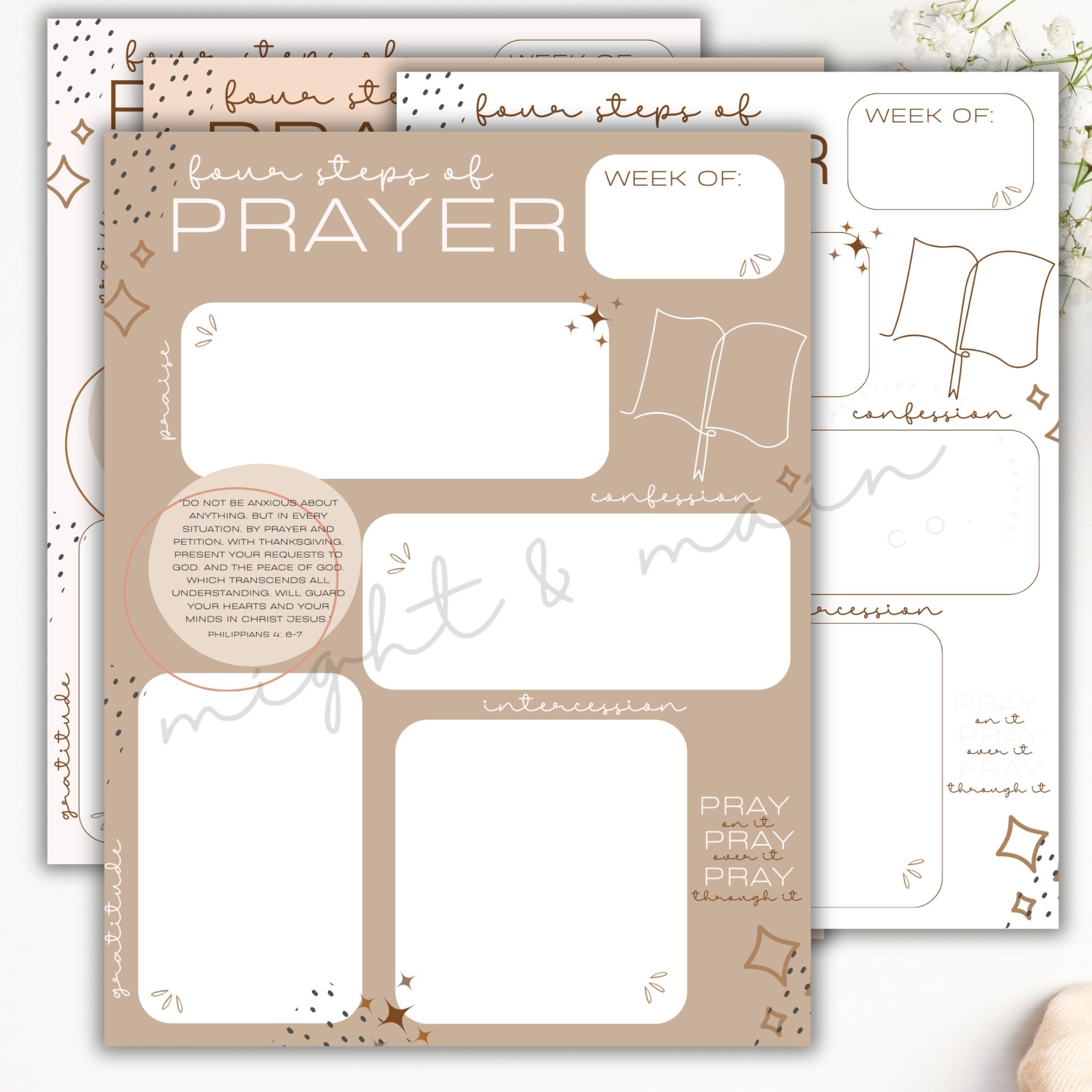 Prayer Journal | Guided Prayer Journal | Digital Prayer Planner ...