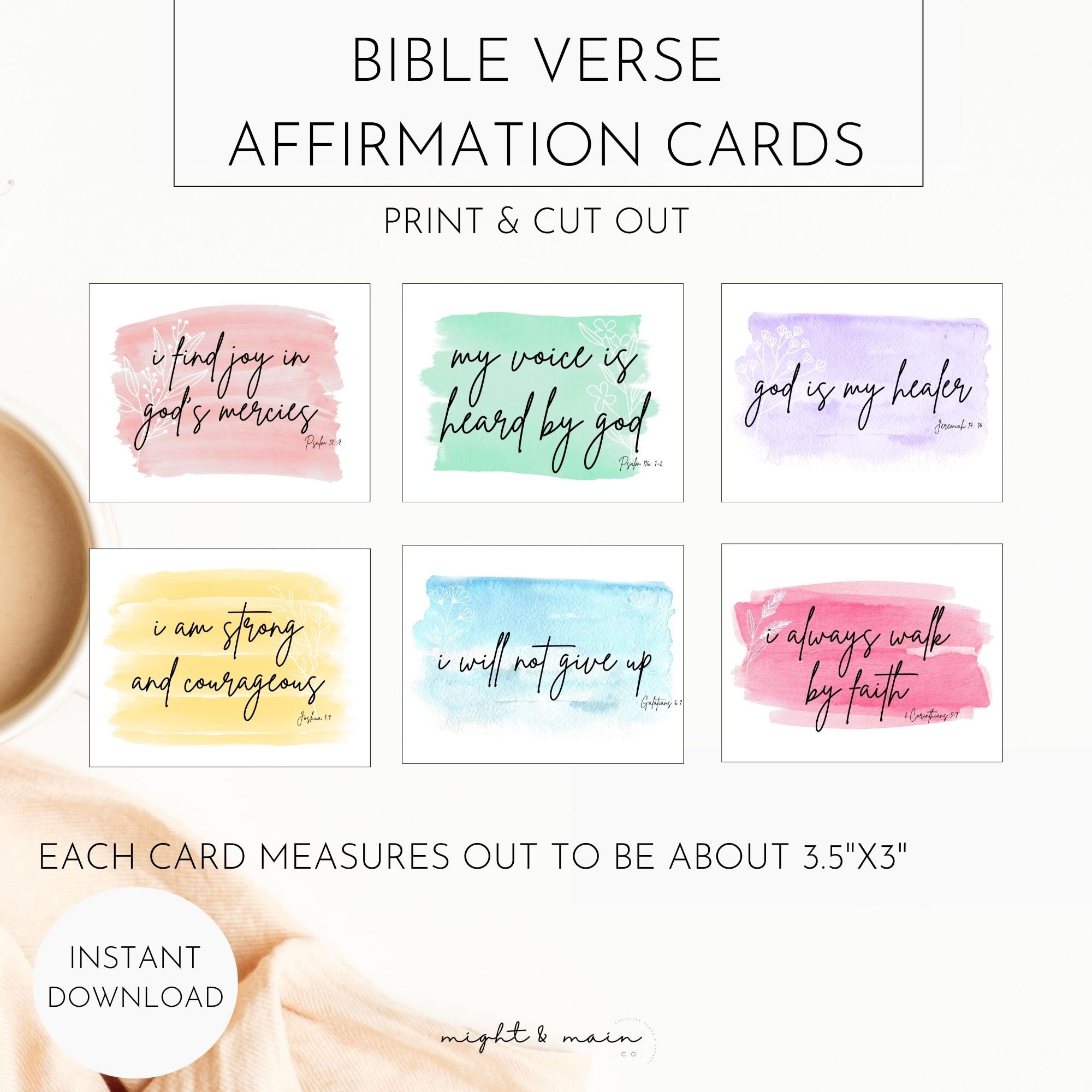 Affirmation Bible Verse Cards | Prayer Board Cards | Vision Board ...