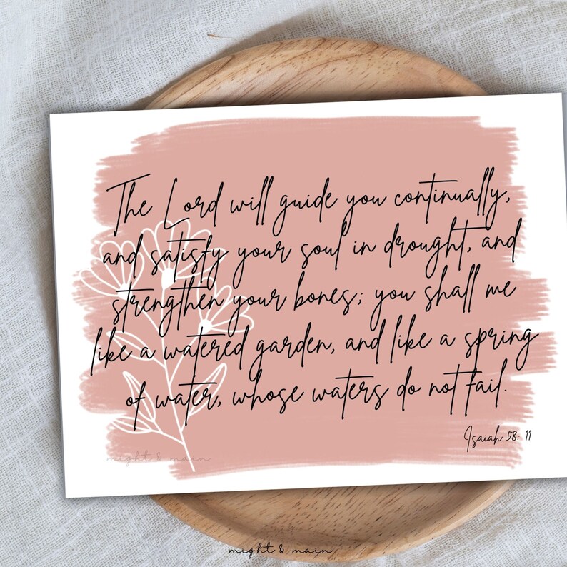 Watercolor Bible Verse Affirmation Cards | Prayer Board Printables (PDF ...