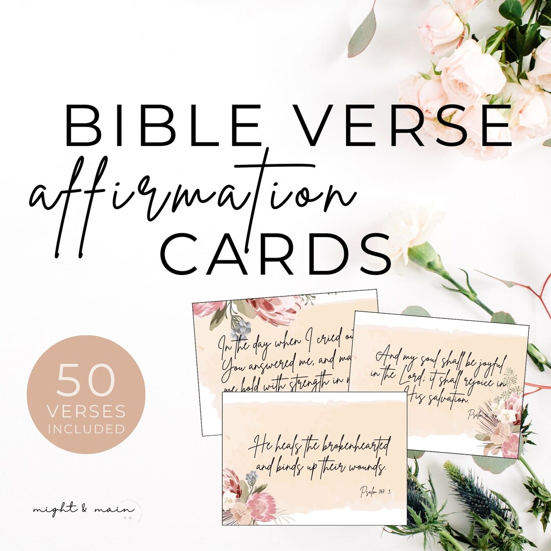 Affirmation Bible Verse Cards | Prayer Board Cards | Prayer Board ...