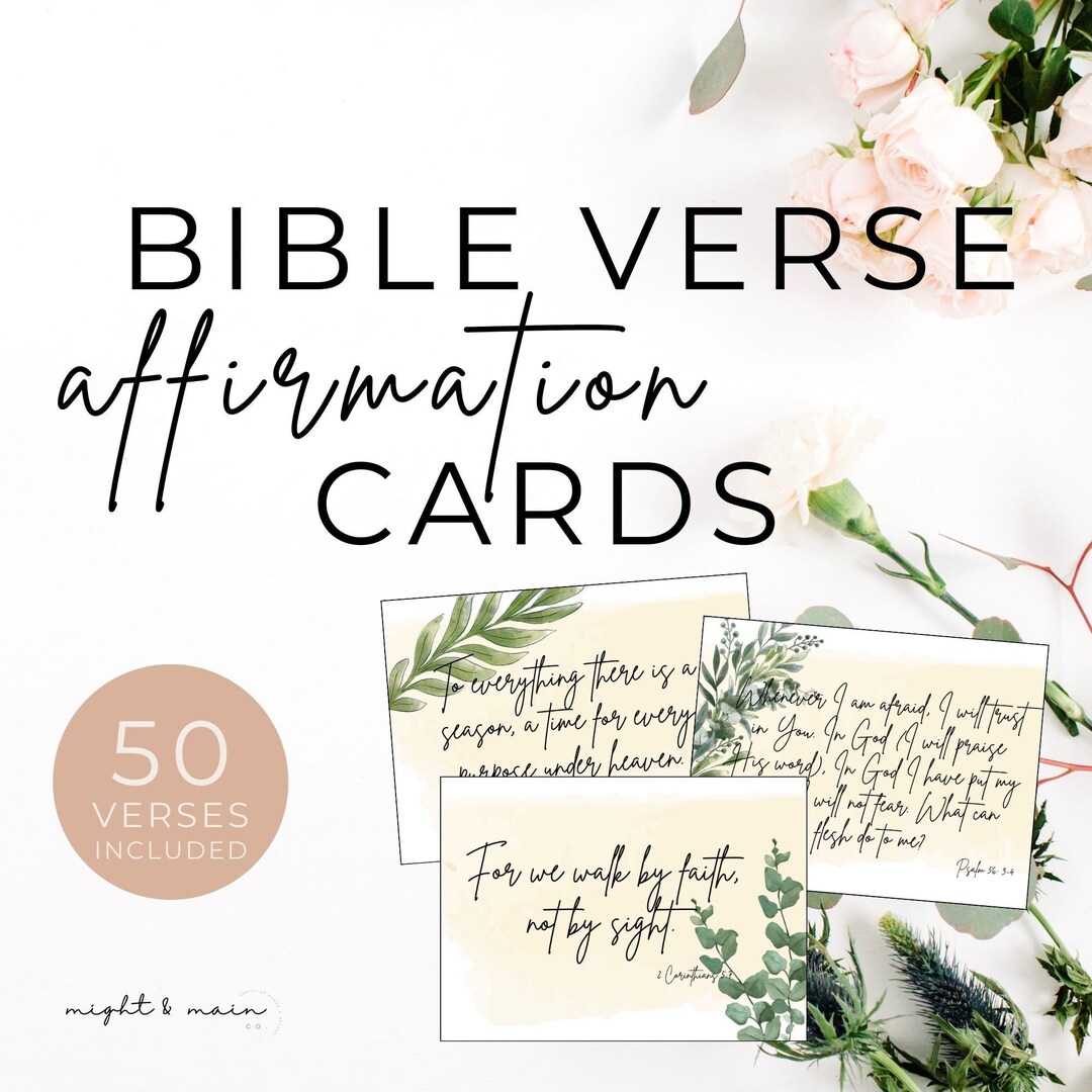 Affirmation Bible Verse Cards, Prayer Board Cards, Prayer Board ...