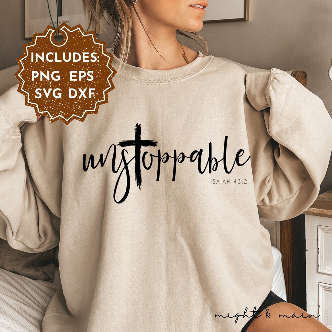 Unstoppable Bible Verse, Bible Verse Svg, Boho Christian Svg, Faith Svg ...
