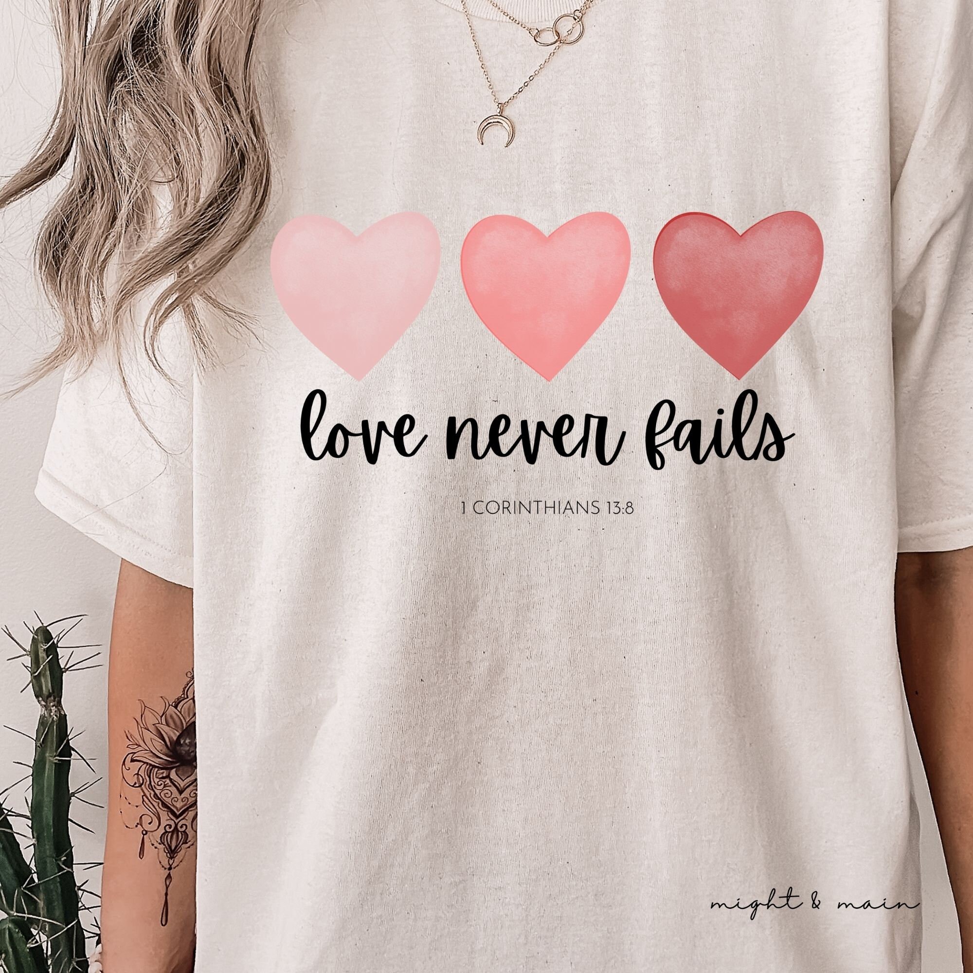 1 Corinthians, Love Never Fails Png, Christian Sublimation Design ...