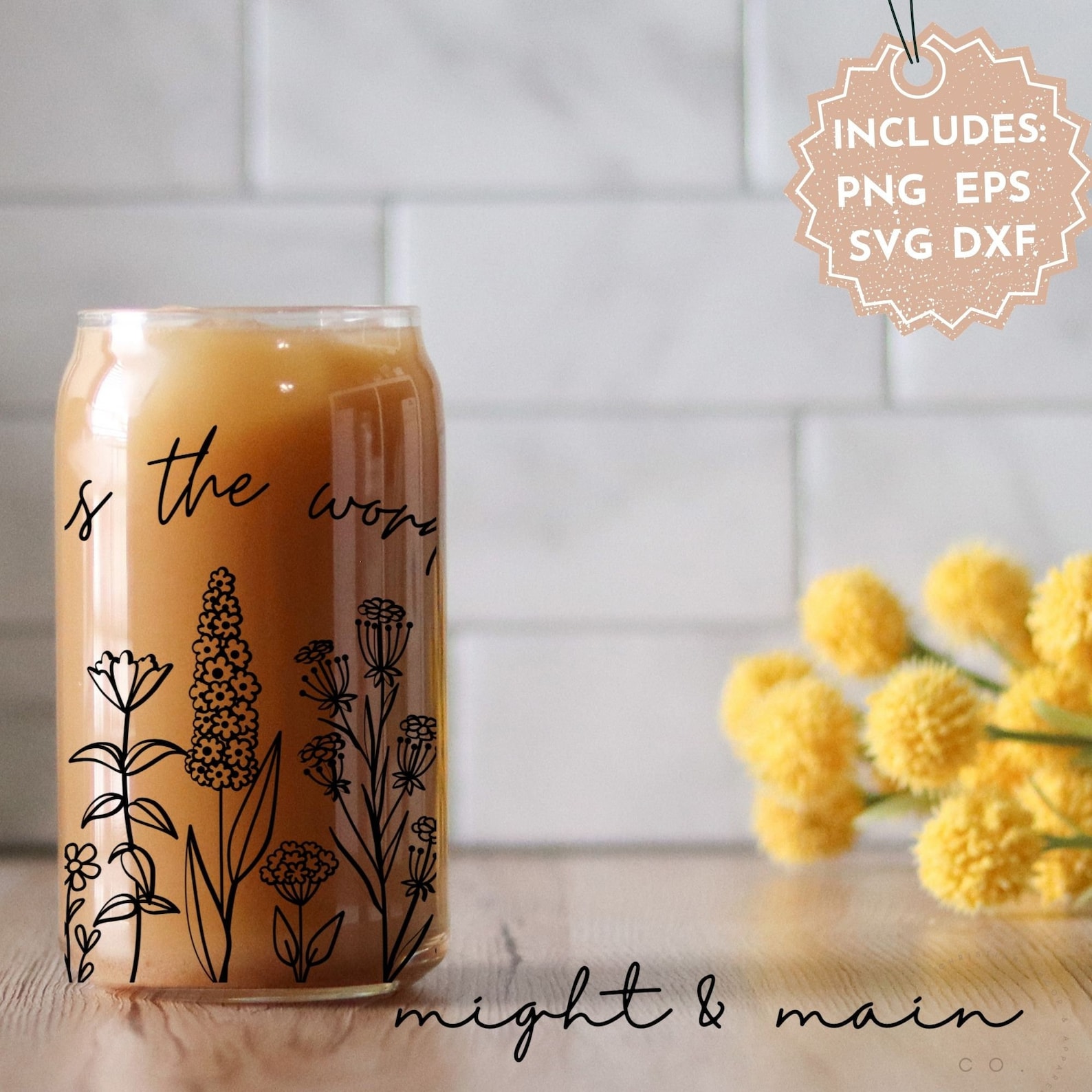 Floral Christian Glass Can Wrap SVG, Christian Glass Cup Svg, 16 Oz Cup ...