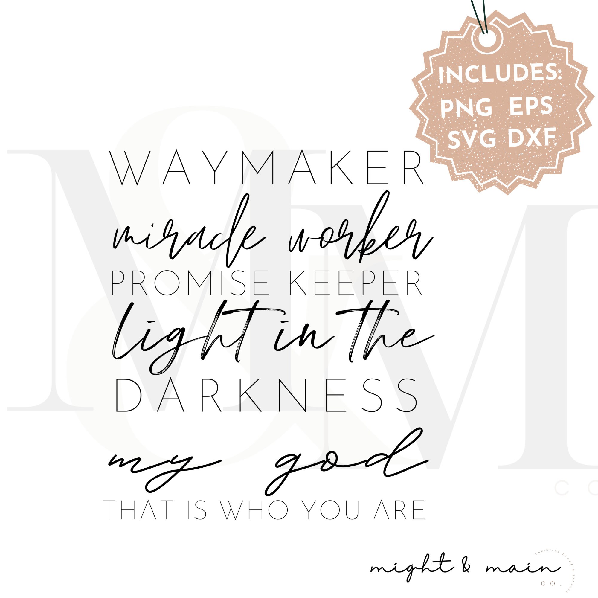 Waymaker Png, Bible Verse Svg, Miracle Worker Svg, Scripture Svg, Jesus ...