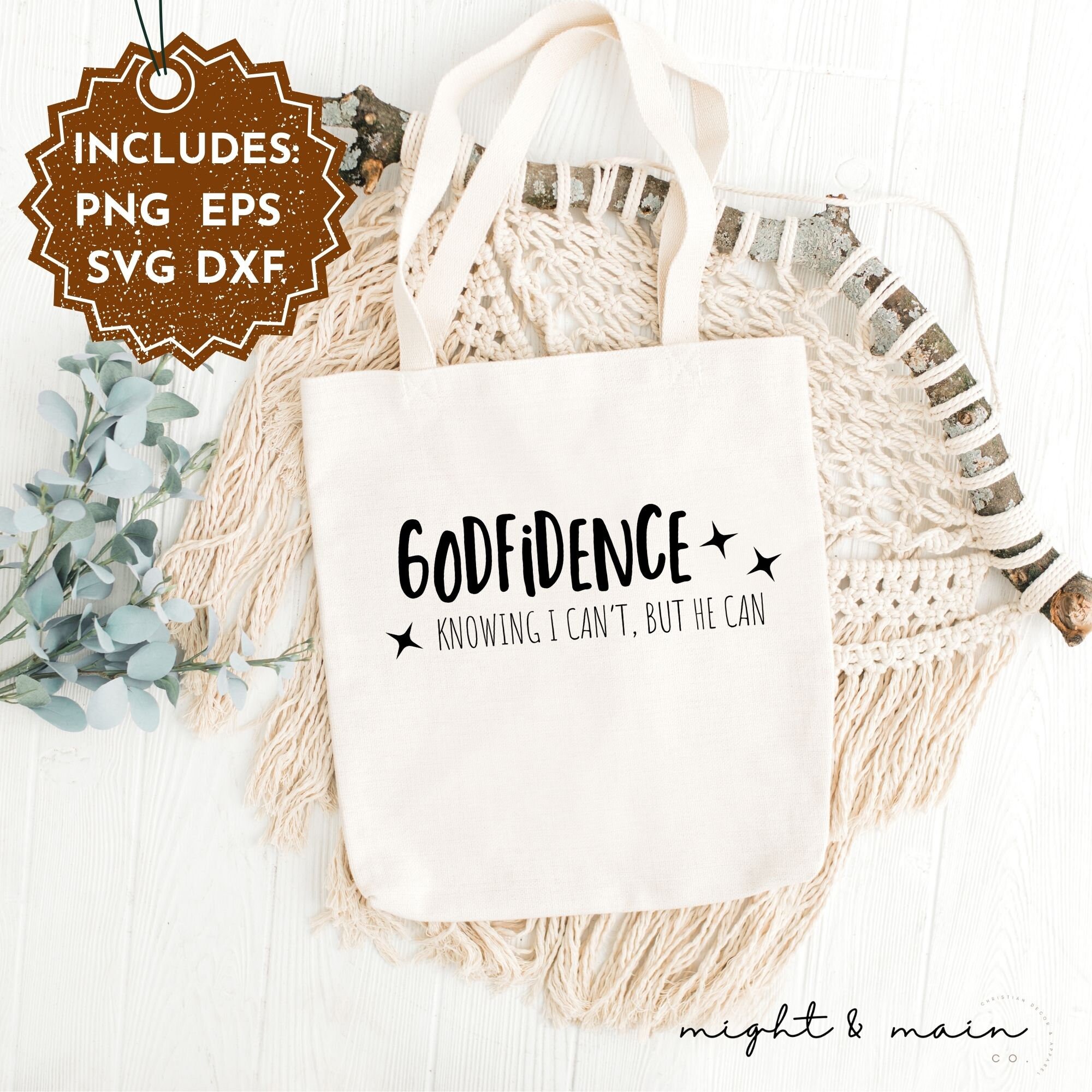 Christian Quote Godfidence Svg Dxf Eps Png Christian - Etsy