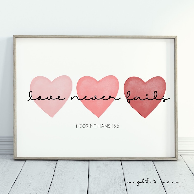 Love Never Fails Png, 1 Corinthians, Christian Sublimation Design ...