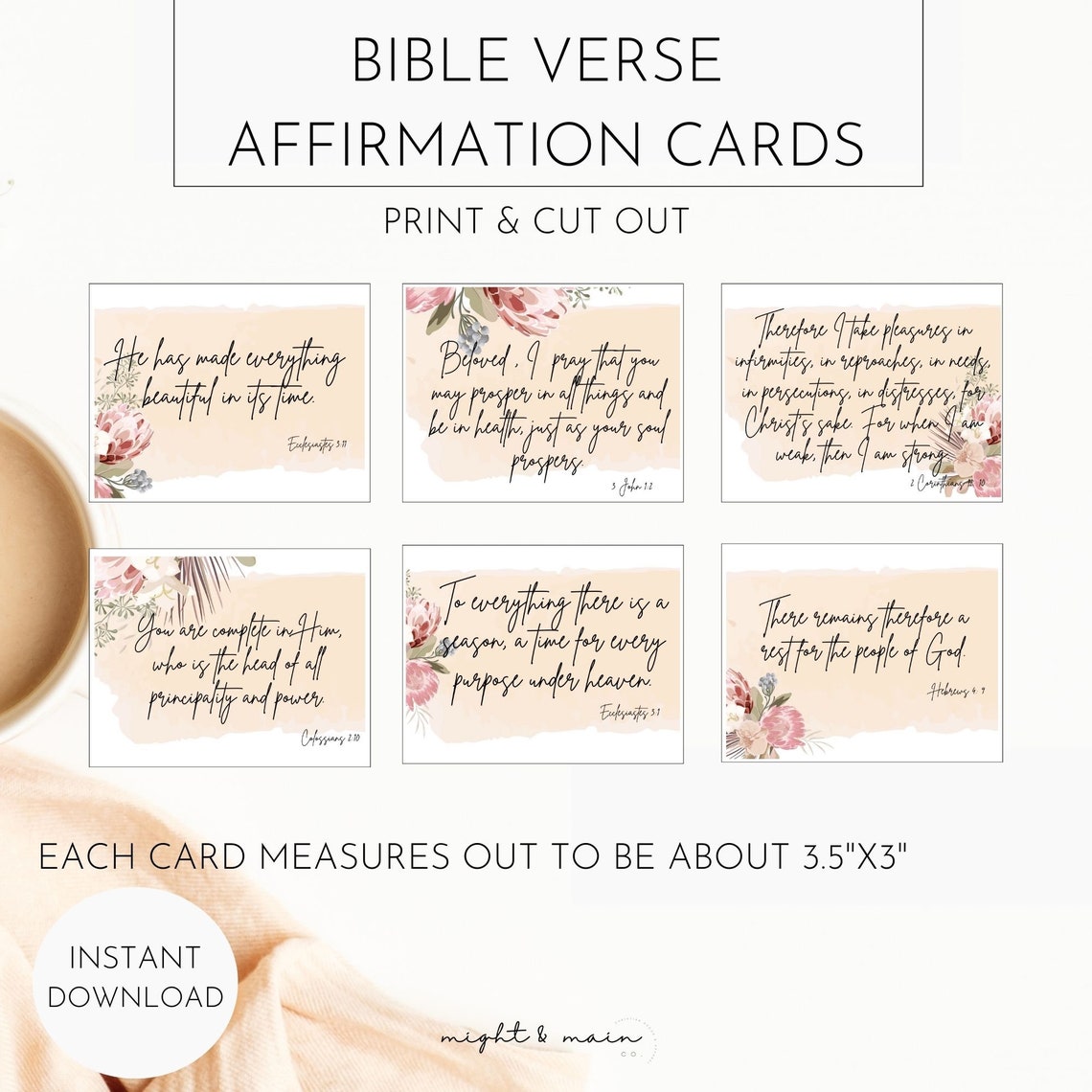 Affirmation Bible Verse Cards Prayer Board Cards Prayer Board ...