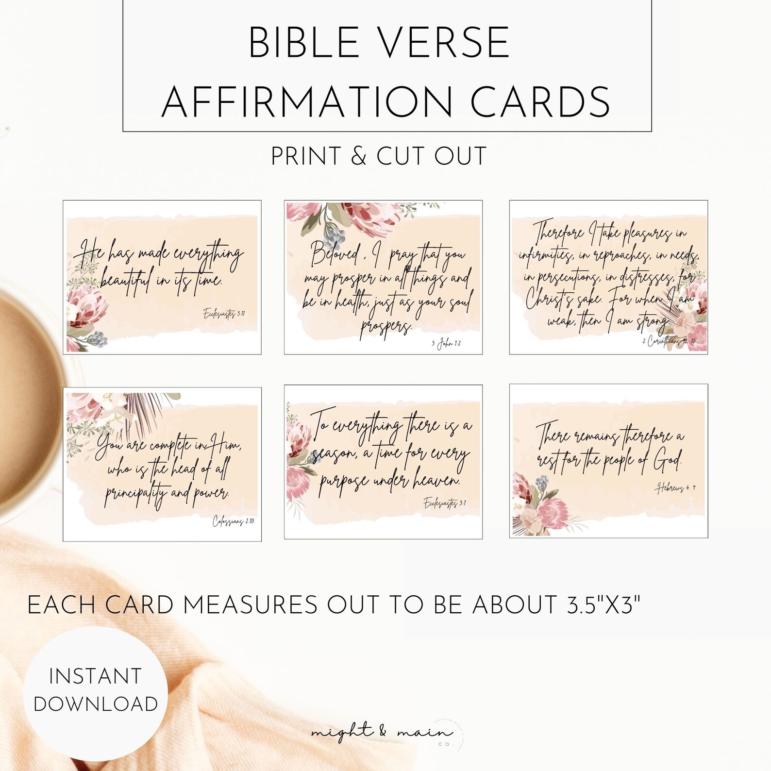 Affirmation Bible Verse Cards Prayer Board Cards Prayer Board ...