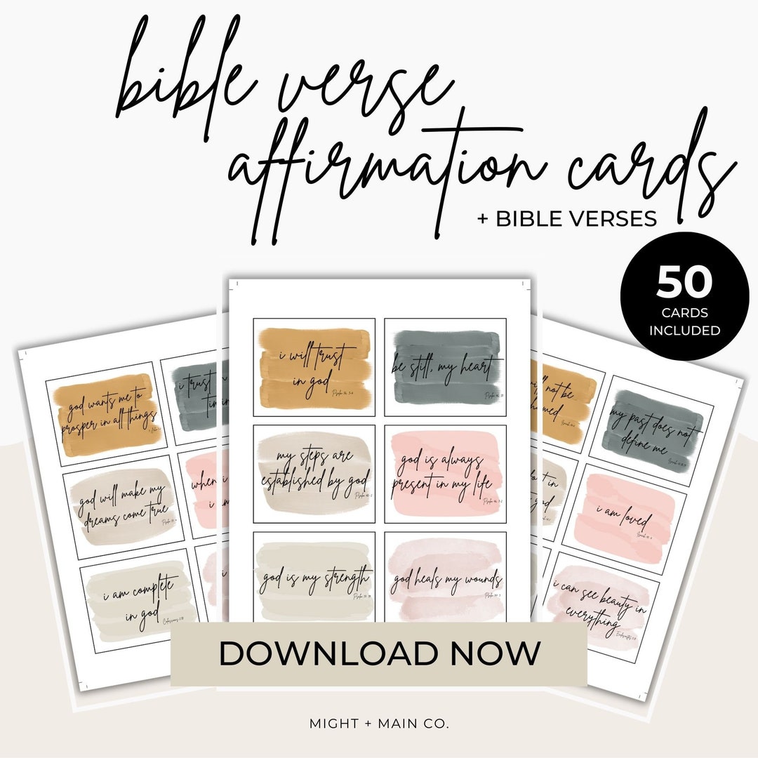 Affirmation Bible Verse Cards | Prayer Board Cards | Vision Board ...