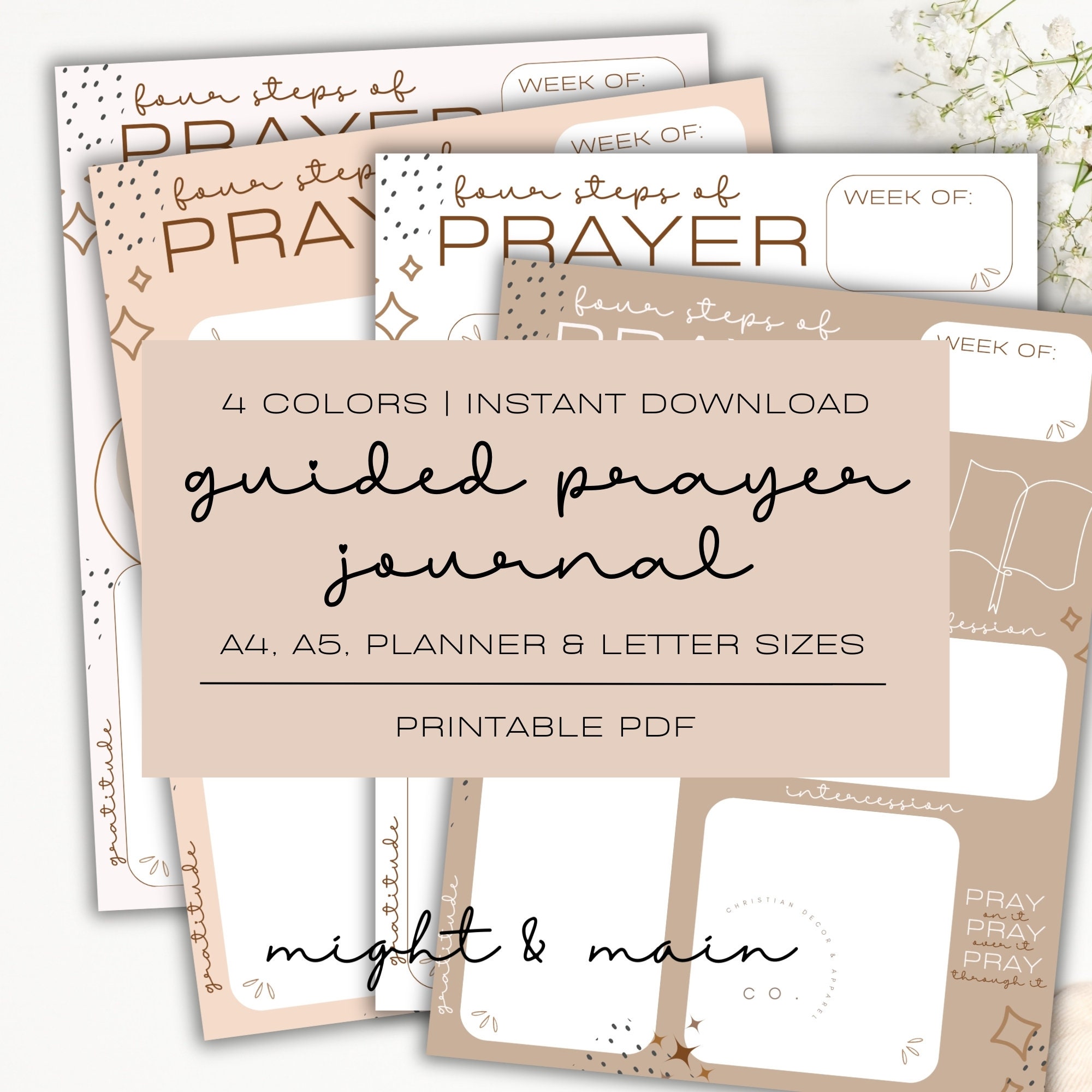 Prayer Journal | Guided Prayer Journal | Digital Prayer Planner ...