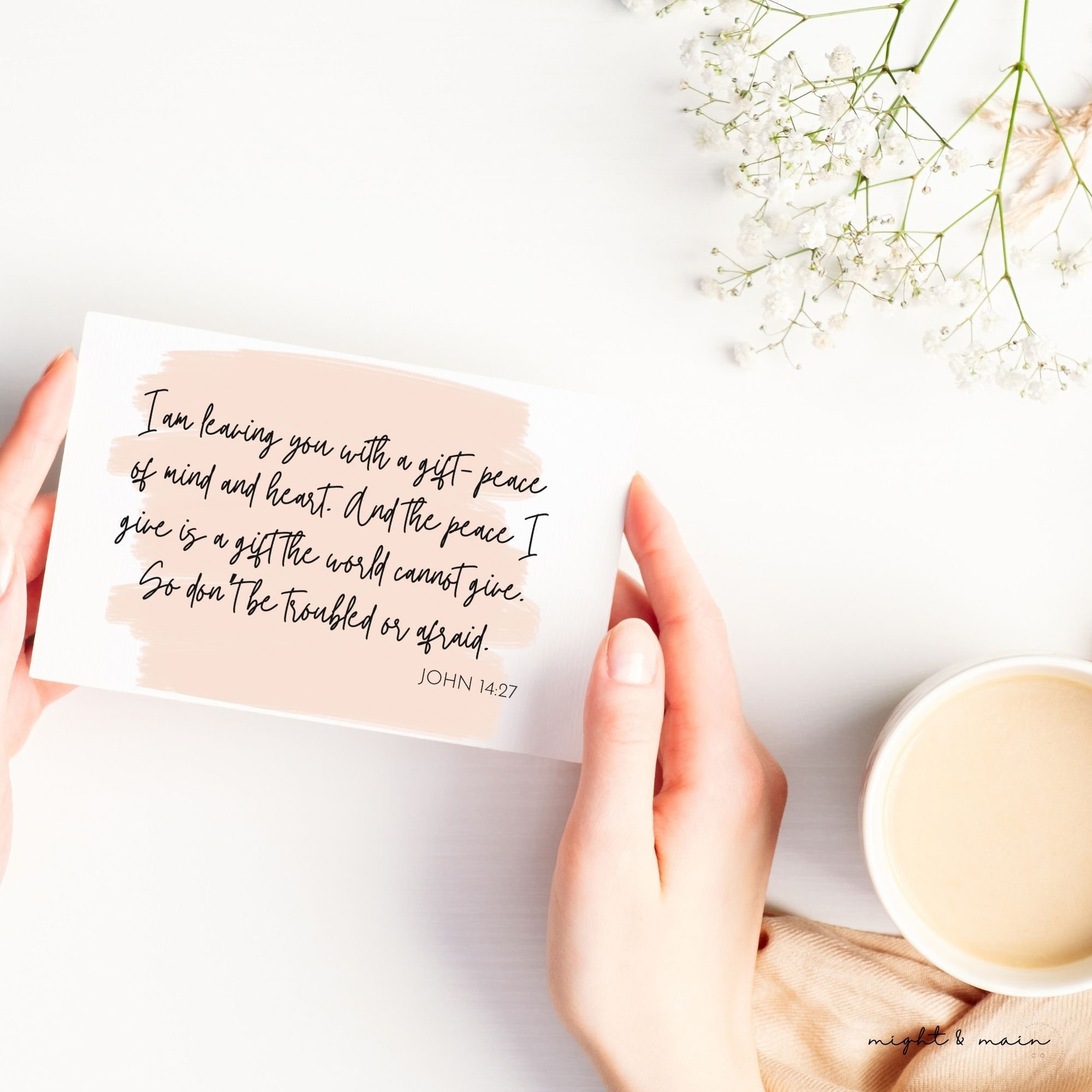 Inspirational Bible Verse Cards | Printable Scripture, Pink (digital ...