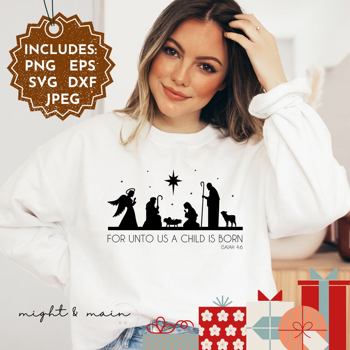 Christmas Quote Svg, Christmas Svg, Bible Verse Christmas Shirt Design ...