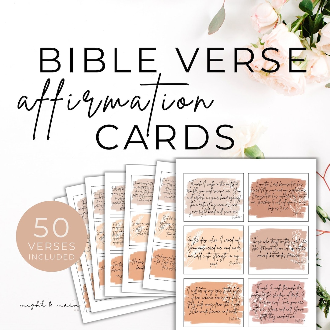 Affirmation Bible Verse Cards | Prayer Board Cards | Vision Board ...
