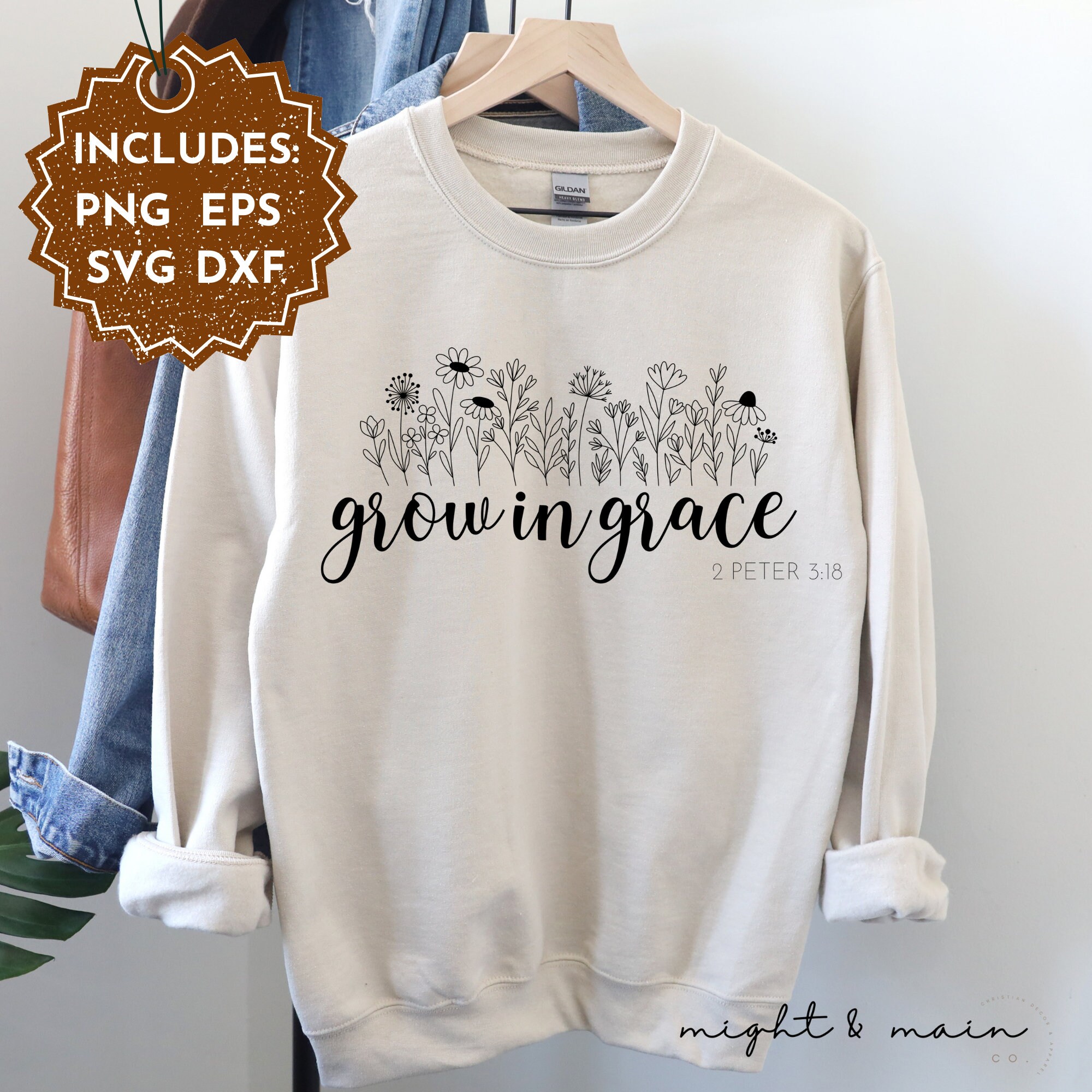 Bible Verse Svg, Grow in Grace Svg, Christian Svg, Christian Quote Svg ...