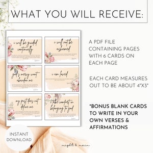 Affirmation Bible Verse Cards | Prayer Board Cards | Prayer Board ...