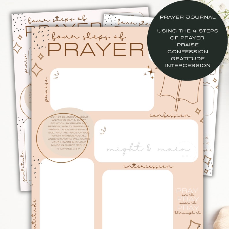 Prayer Journal | Guided Prayer Journal | Digital Prayer Planner ...