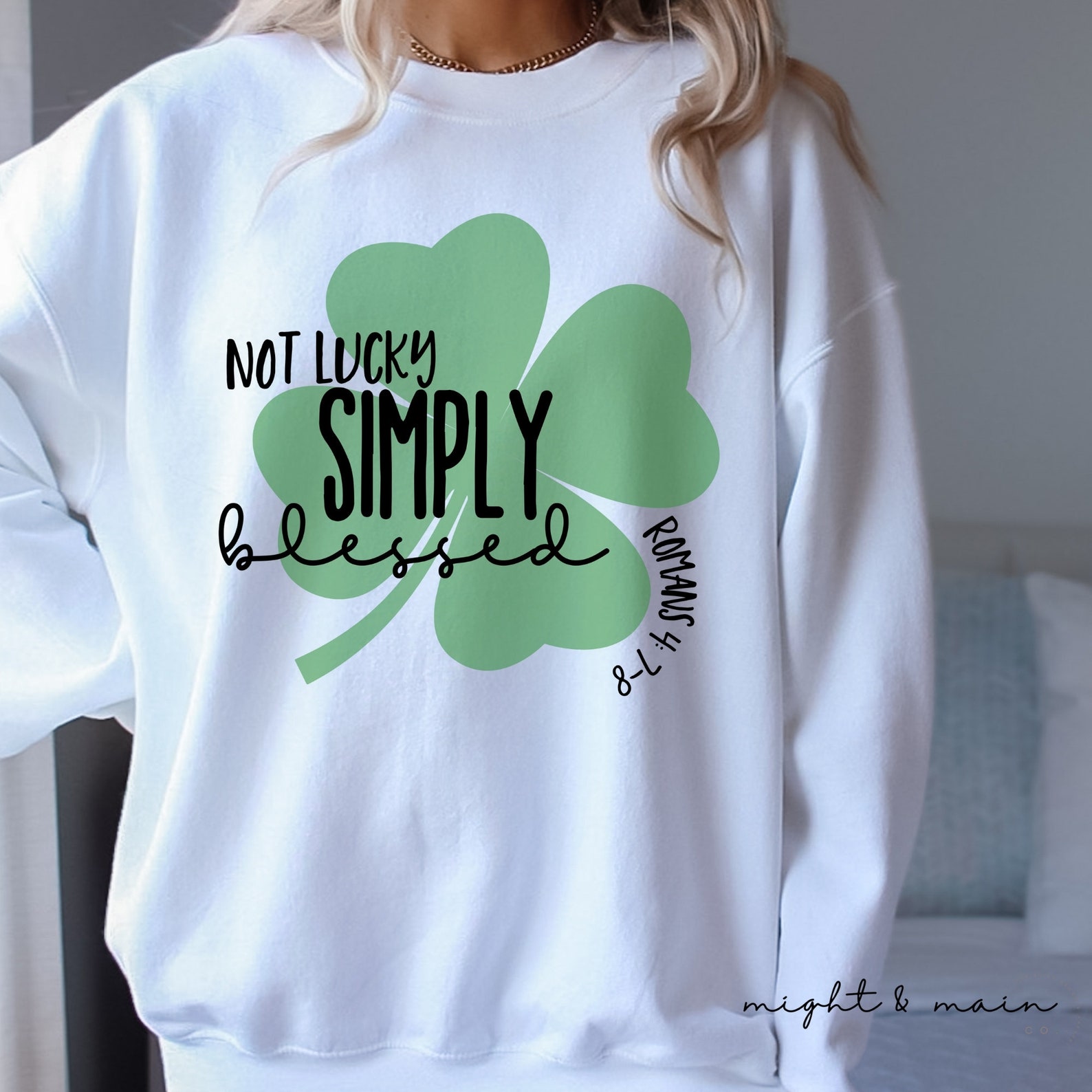 Simply Blessed PNG, SVG | Romans 4: 7-8, Bible Verse Svg, St. Patricks ...
