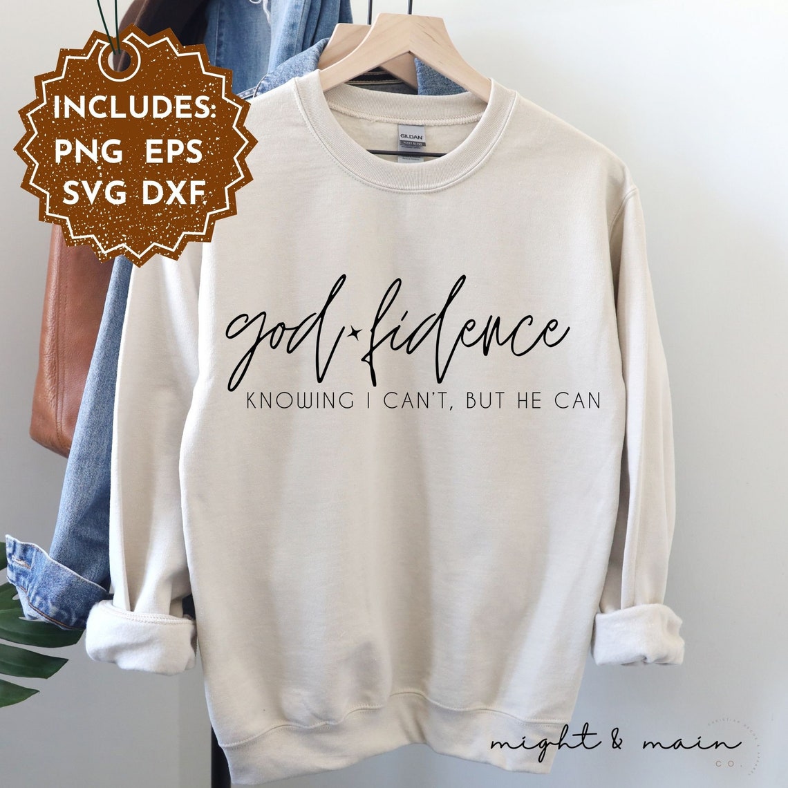 Christian Quote, Godfidence Svg, Dxf, Eps, Png, Christian Affirmation ...