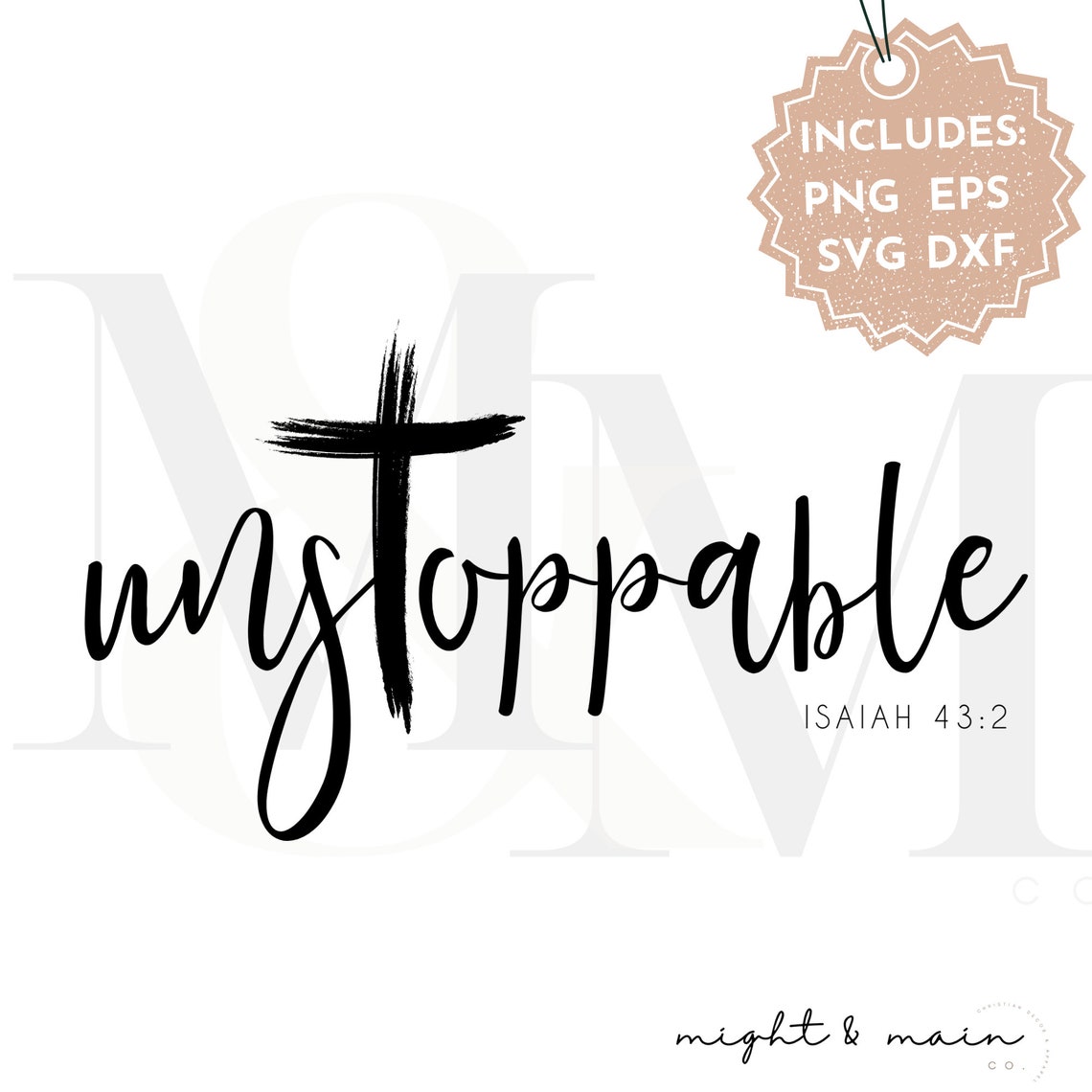 Bible Verse Svg, Boho Christian Svg, Faith Svg, Unstoppable Bible Verse ...