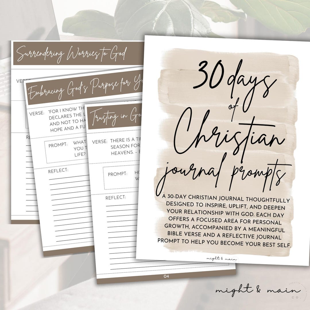 Daily Scripture Journal | 30-day Bible Study Journal With Daily ...