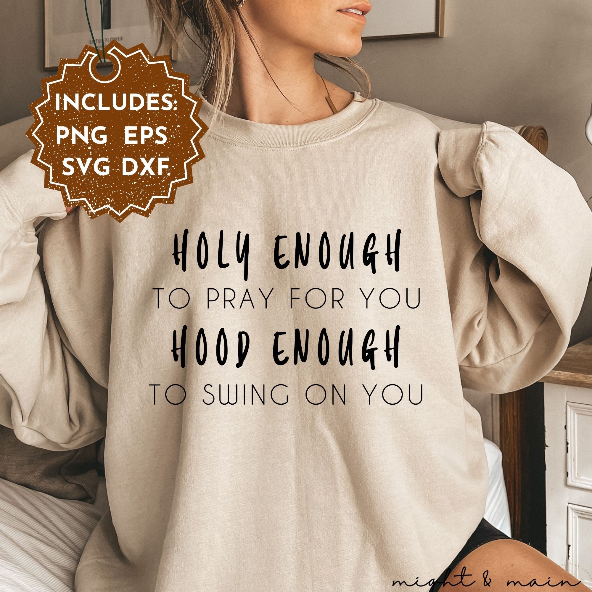 Christian Quote, Holy Hood Svg, Dxf, Eps, Png, Christian Affirmation ...