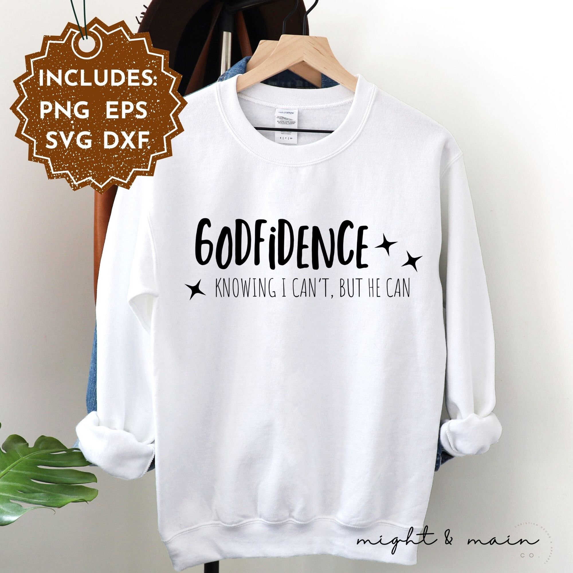 Christian Quote Godfidence Svg Dxf Eps Png Christian - Etsy