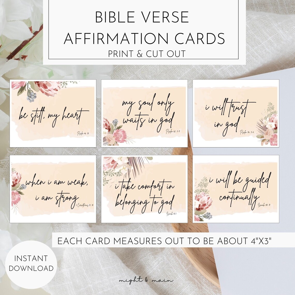 Affirmation Bible Verse Cards Prayer Board Cards Prayer Board ...