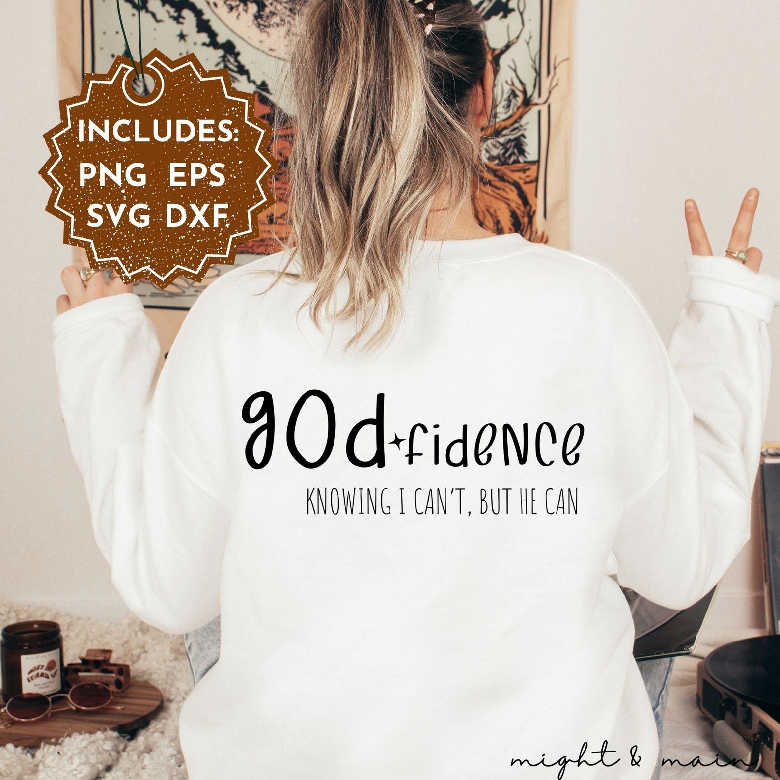 Godfidence Svg, Christian Png, Christian Affirmation SVG, Religious SVG ...
