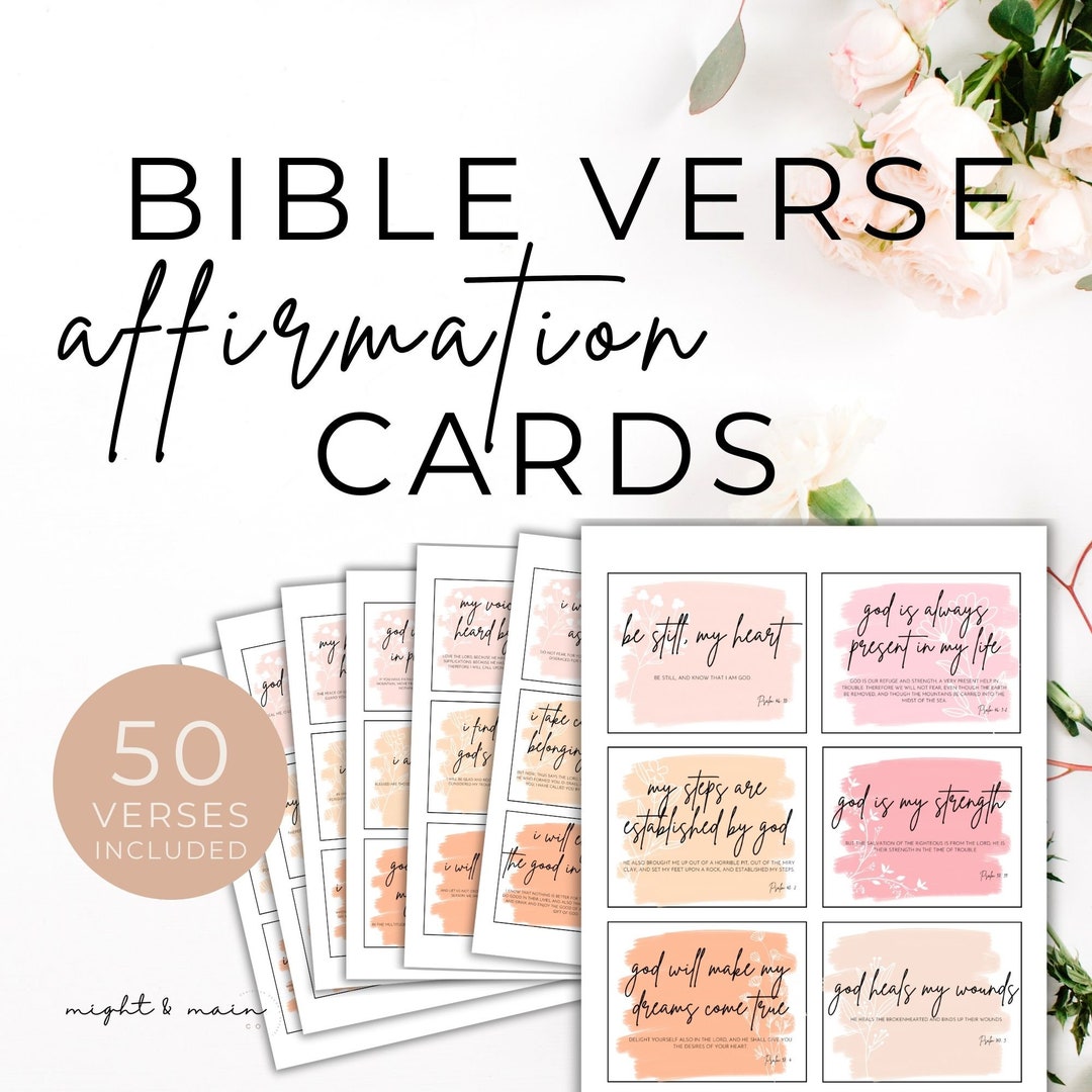 Affirmation Bible Verse Cards | Prayer Board Cards | Vision Board ...