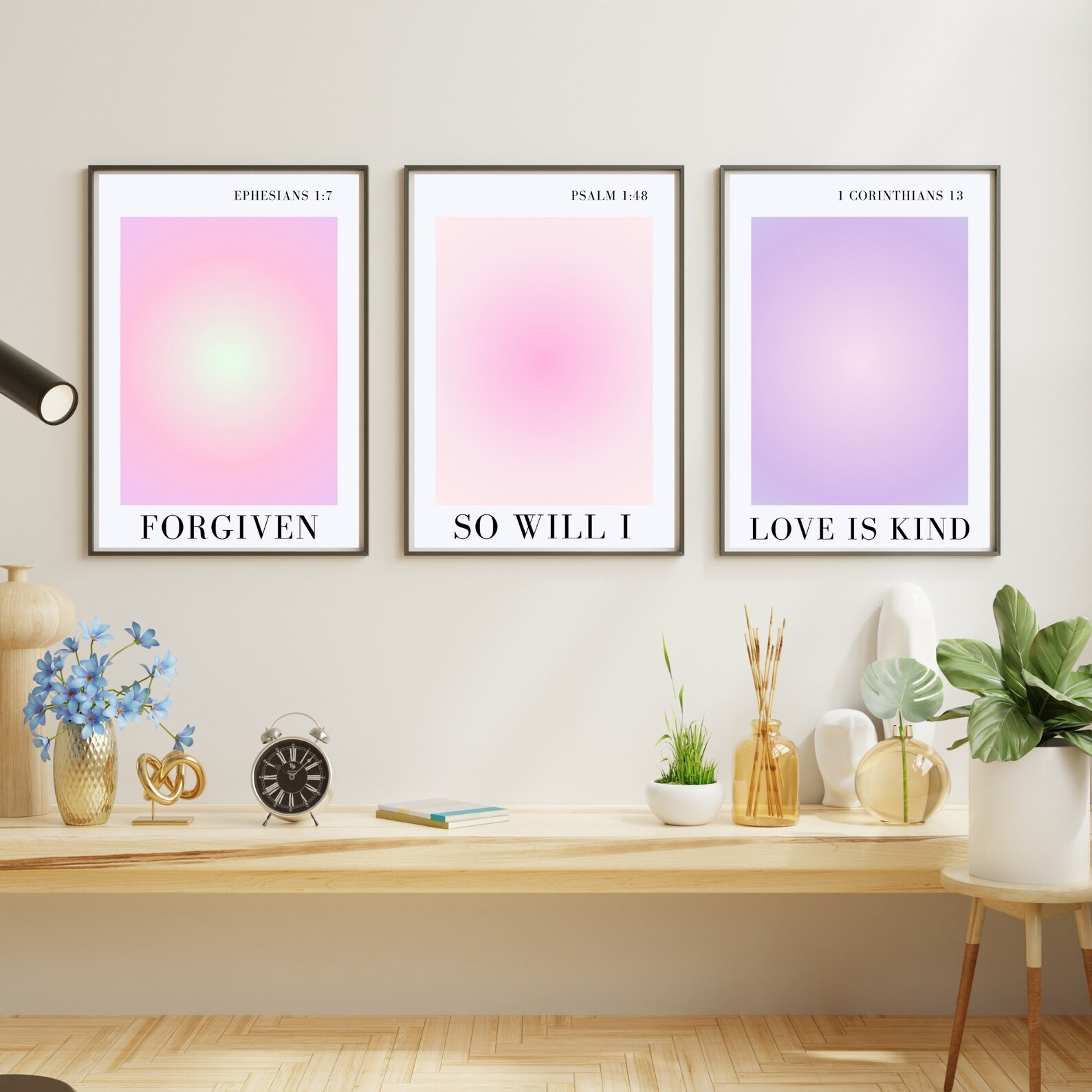 Y2K Decor, Christian Wall Art, 3 Piece Wall Art Print, Affirmation Wall ...