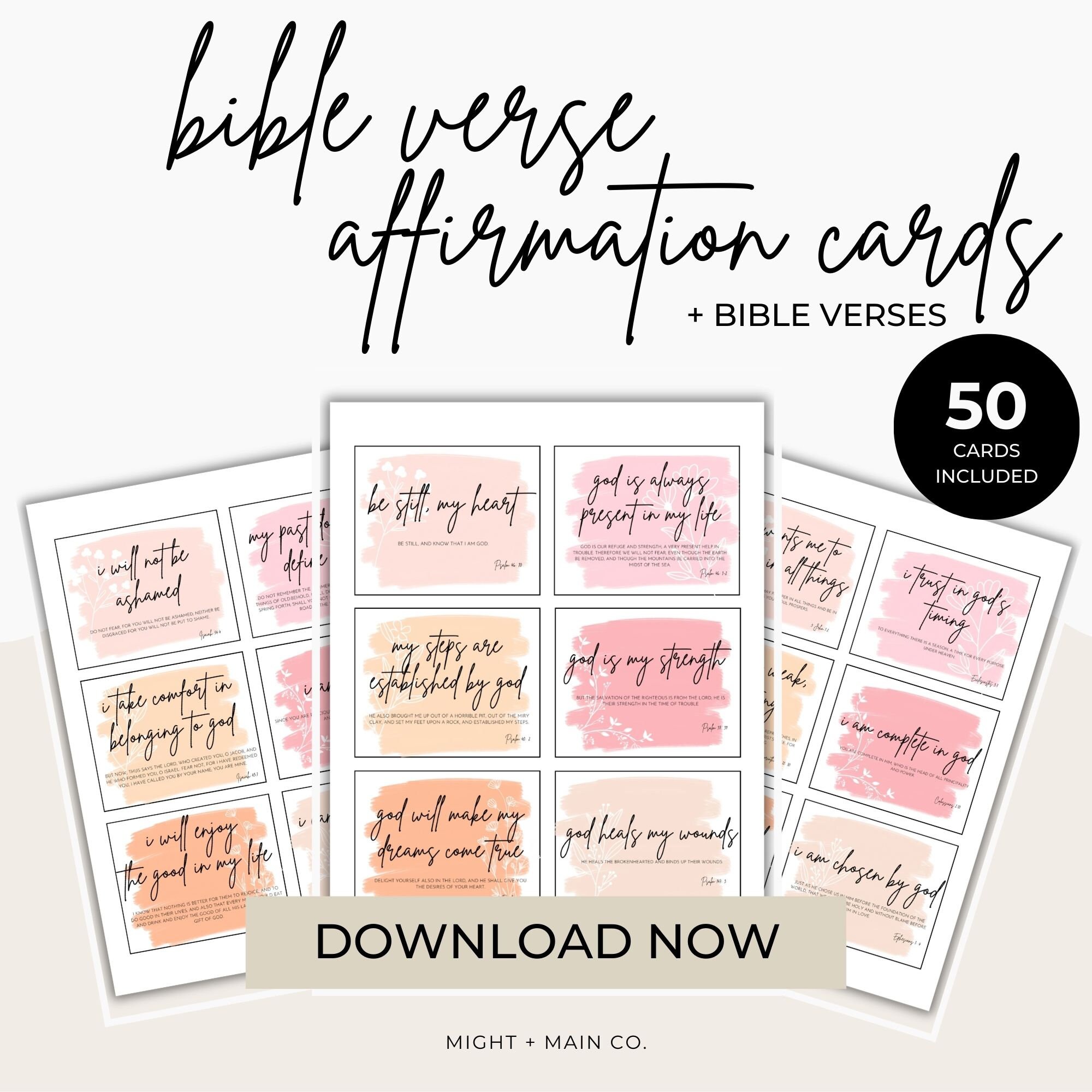 Affirmation Bible Verse Cards | Prayer Board Cards | Vision Board ...