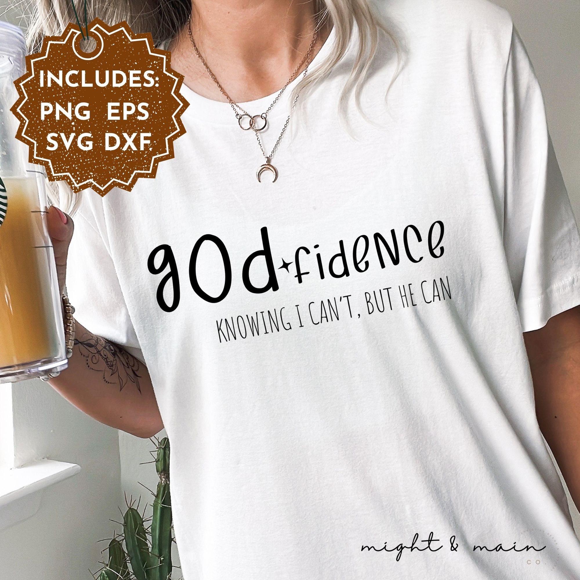 Godfidence Svg, Christian Png, Christian Affirmation SVG, Religious SVG ...