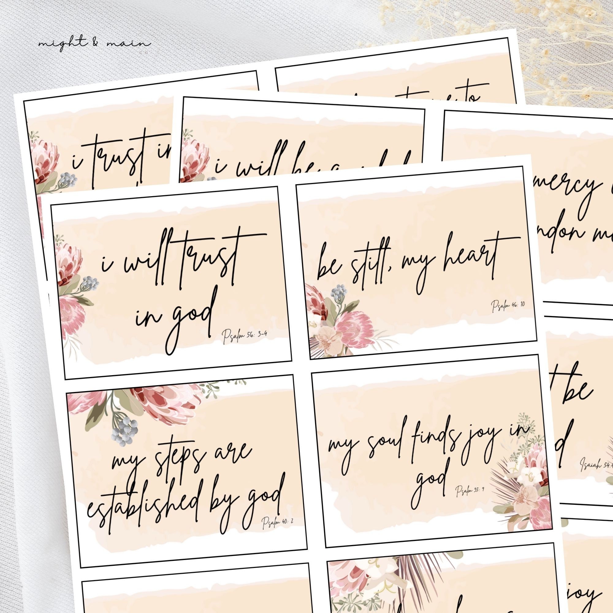 Affirmation Bible Verse Cards Prayer Board Cards Prayer Board ...