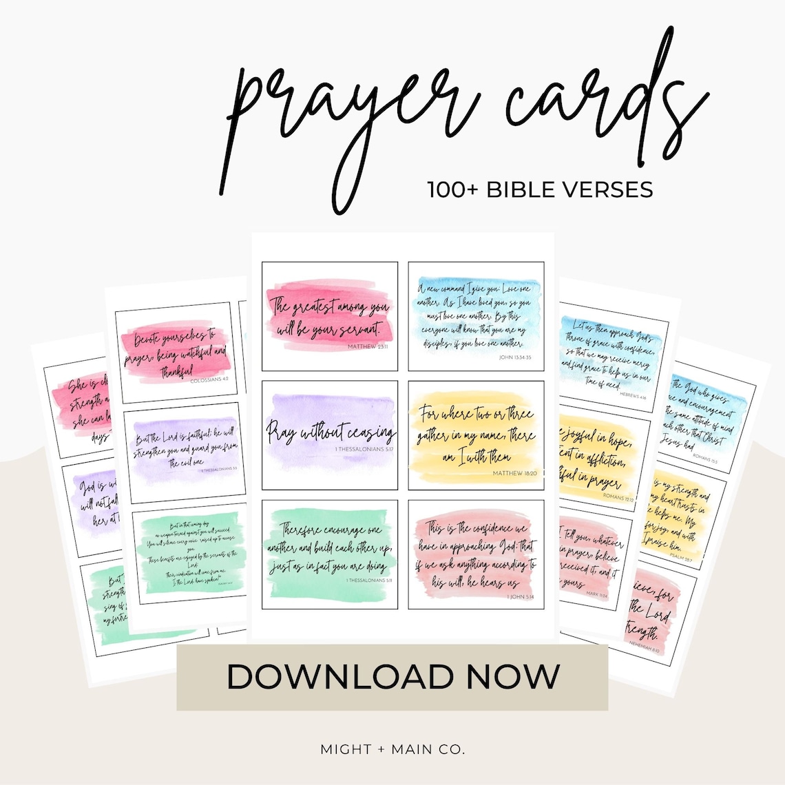 102 Inspirational Bible Verse Cards | Prayer Board Cards | Vision Board ...